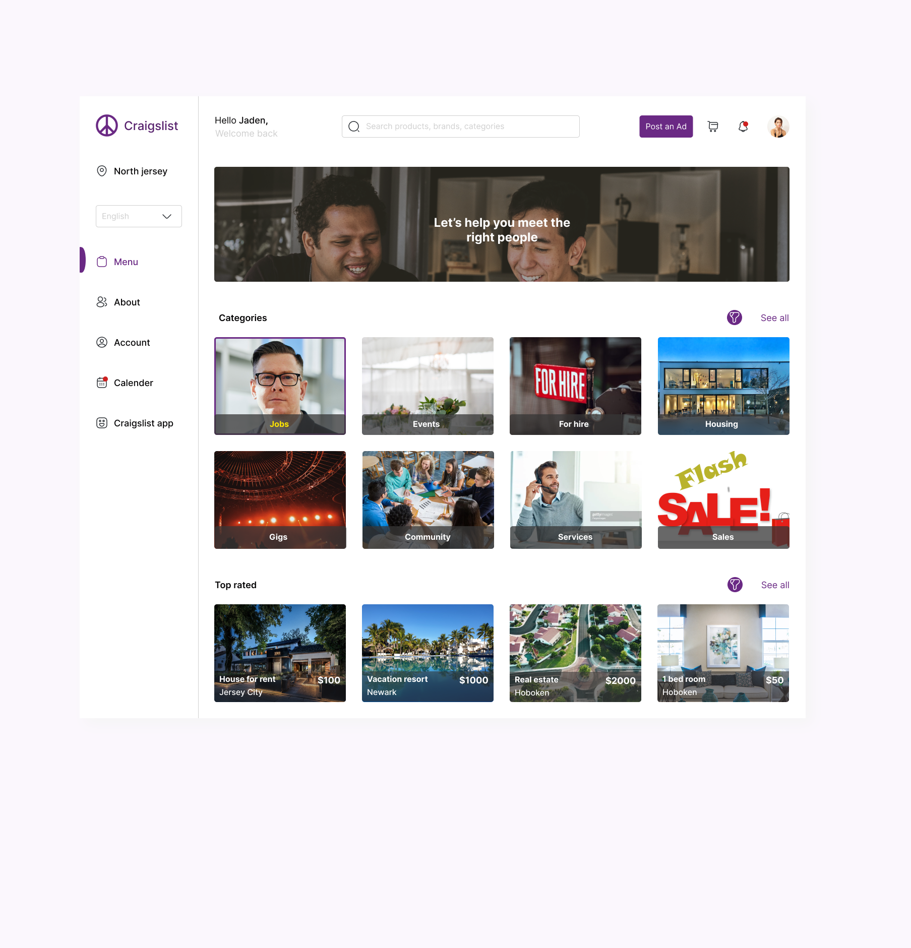Craigslist redesign by Ochiobi Glory on Dribbble