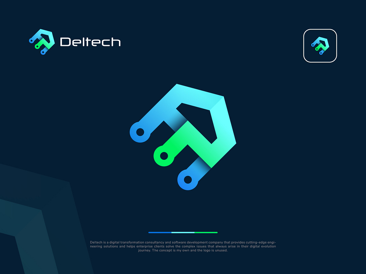 Deltech Logo, Letter D, Modern Tech Logo by Md Humayun Kabir on Dribbble