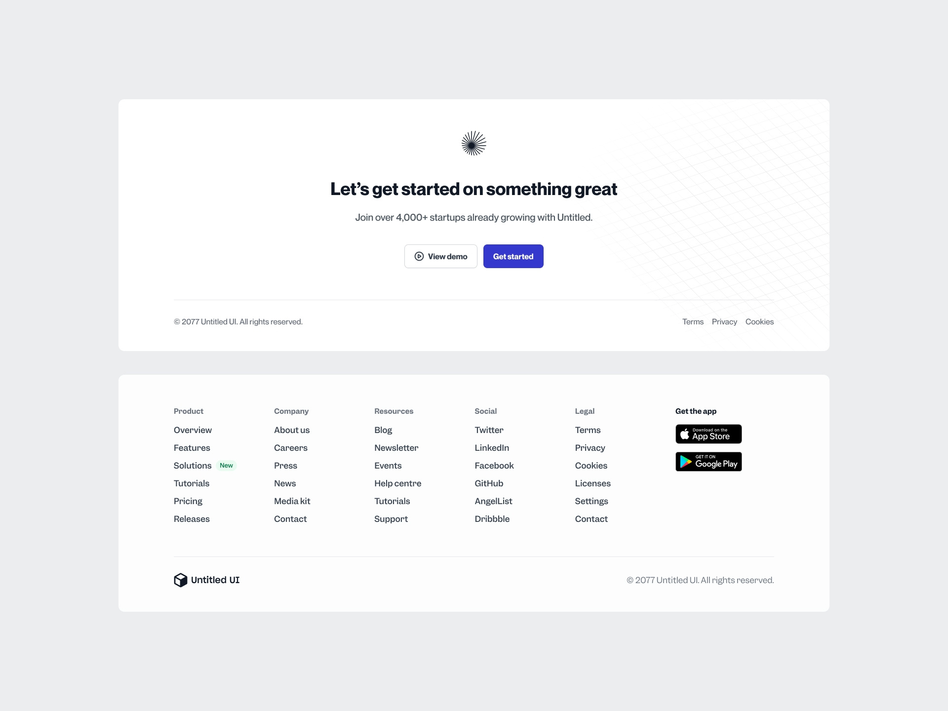 Footers — Untitled UI by Jordan Hughes® on Dribbble