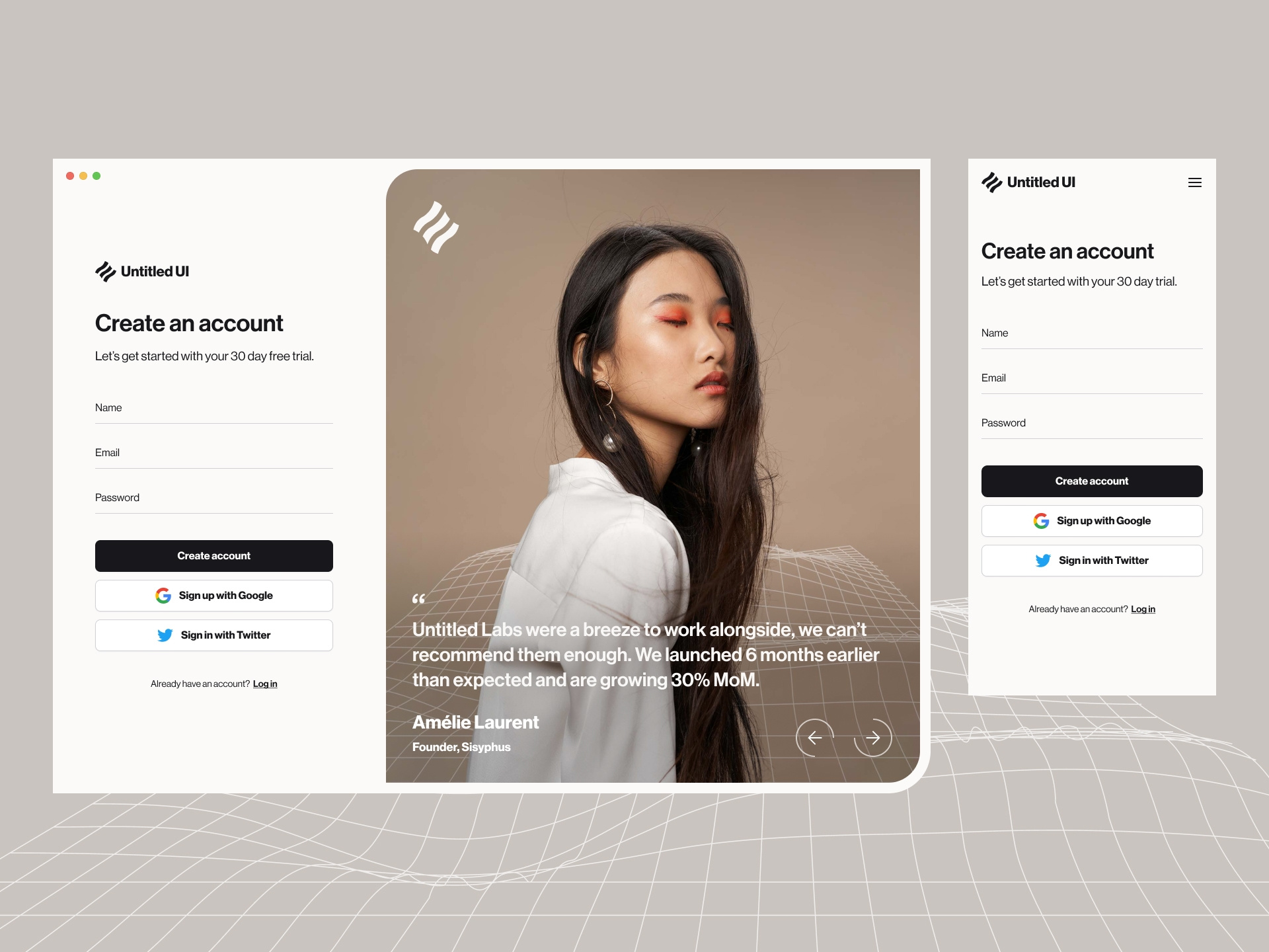 Create an account — Untitled UI by Jordan Hughes® on Dribbble