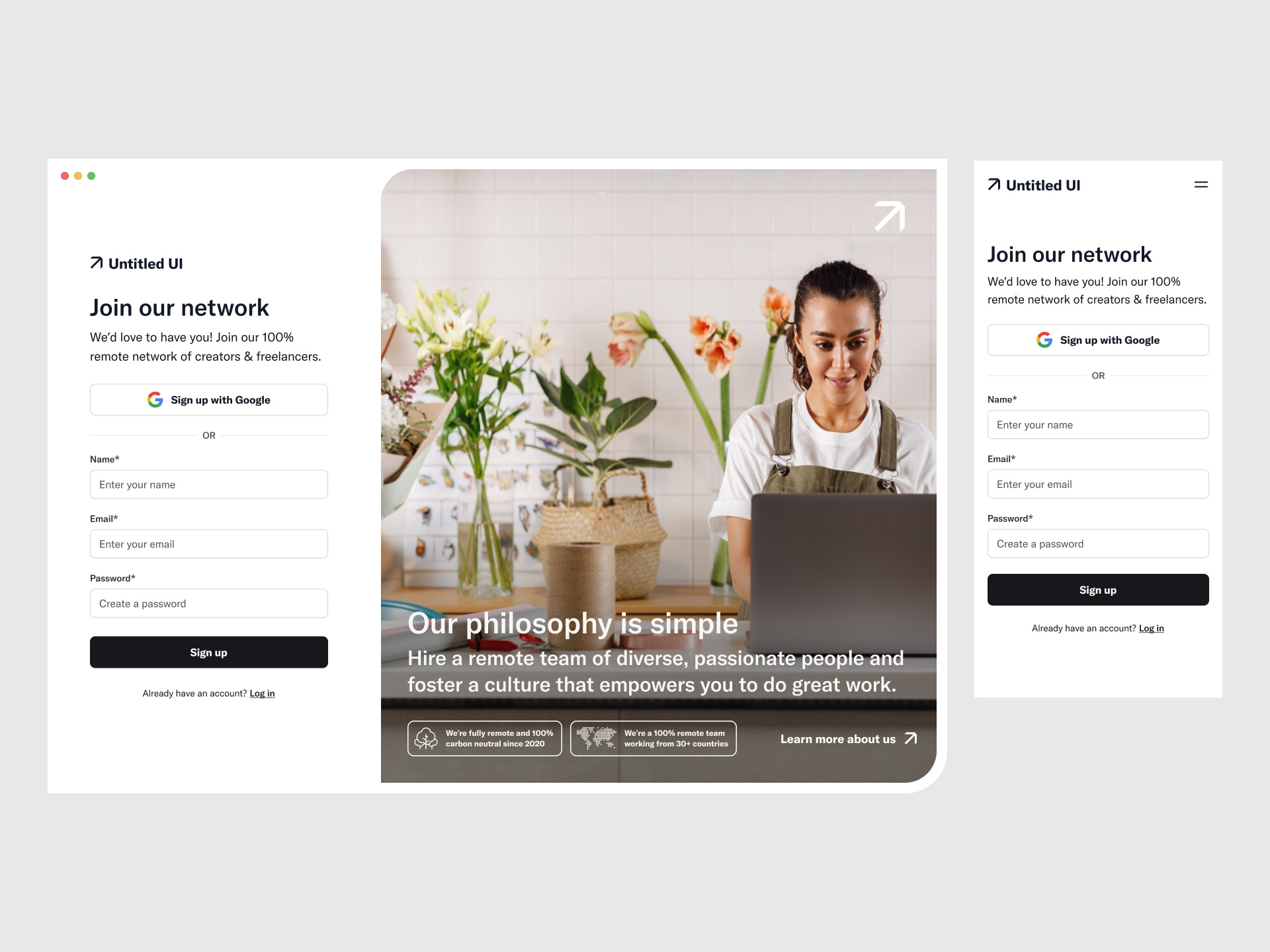 Join our network — Untitled UI by Jordan Hughes® on Dribbble