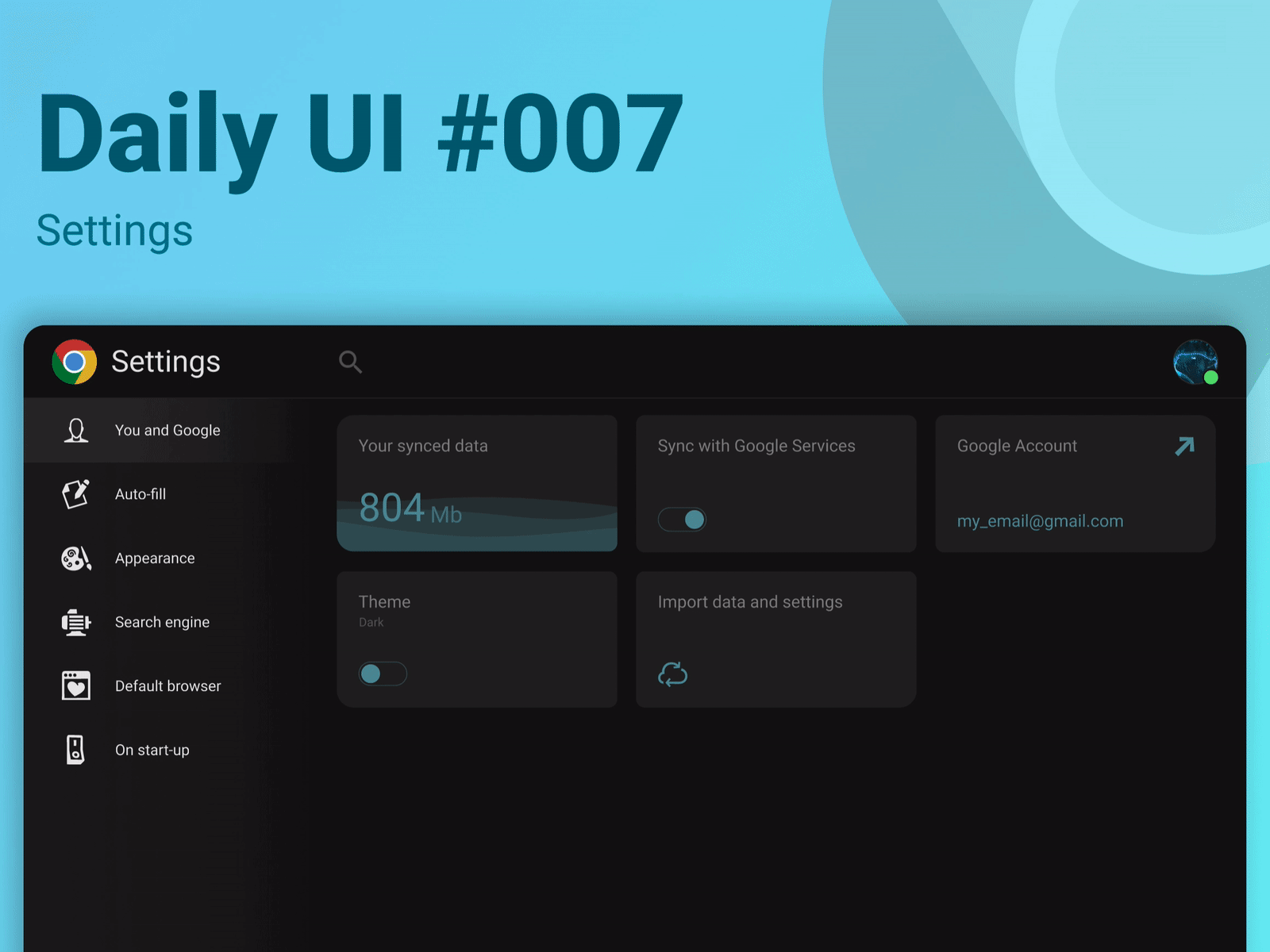Daily UI #007 – Settings by Ivan Kolesnikov on Dribbble
