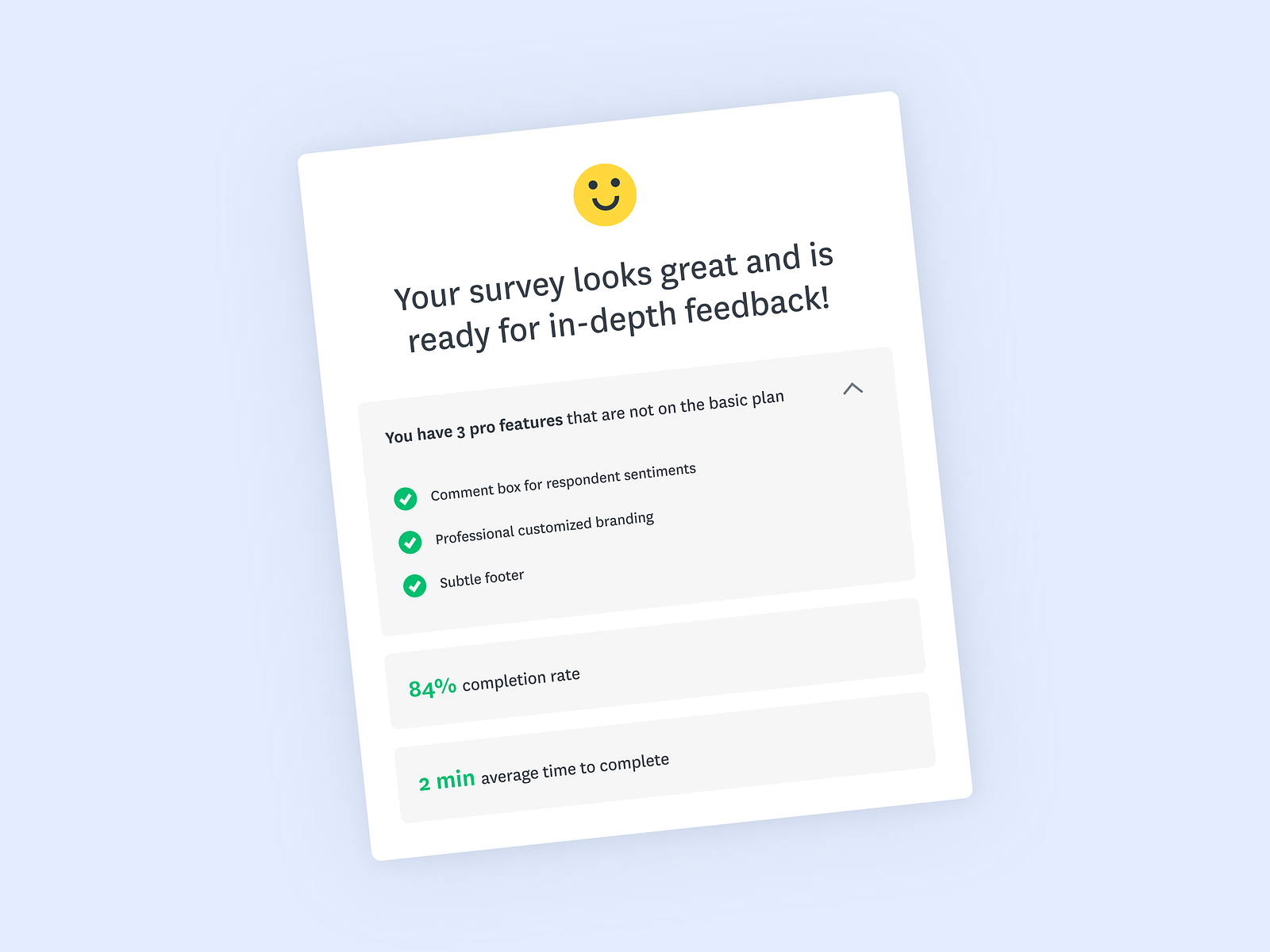 SurveyMonkey survey completed widget by Lindie Botes on Dribbble
