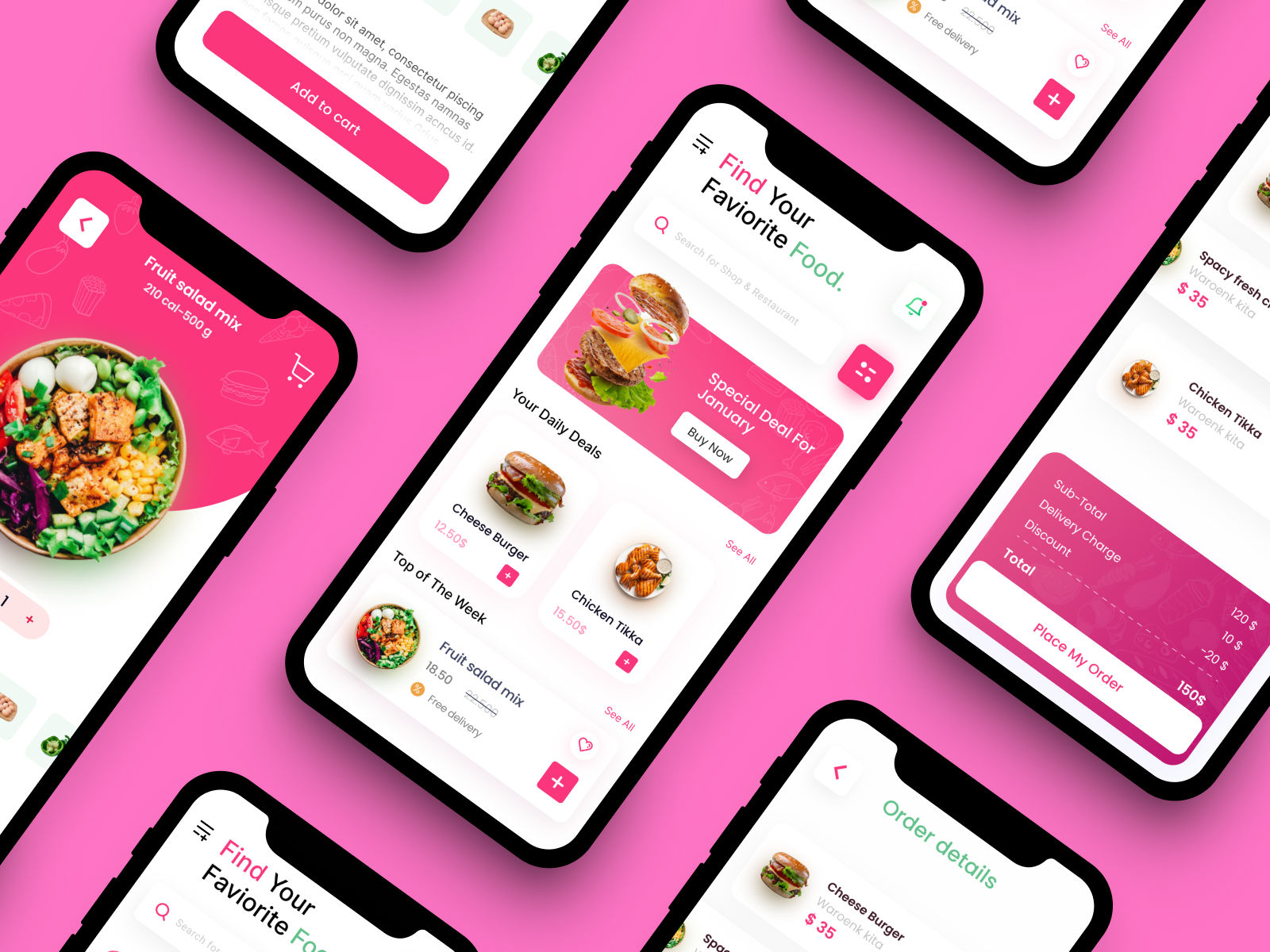 Food Delivery Mobile App UI Design by MD MASUD RANA on Dribbble