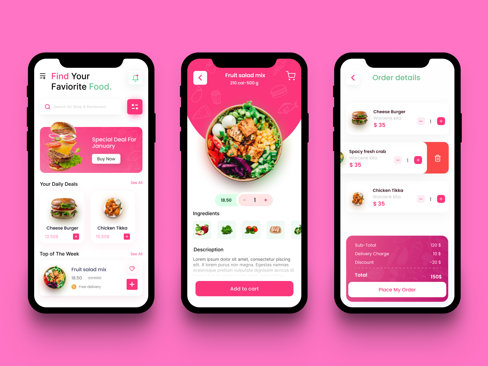 Food Delivery Mobile App UI Design by MD MASUD RANA on Dribbble