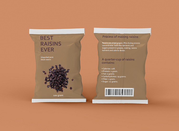 Raisins Packaging by Duazafar_design on Dribbble