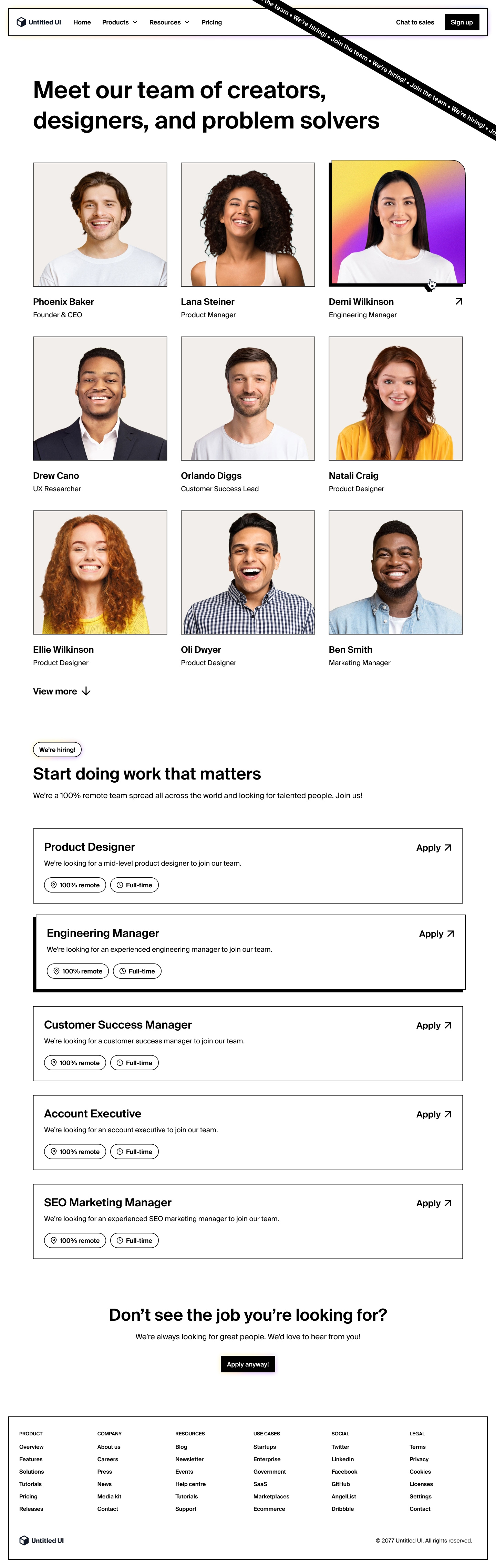 Meet our team — Untitled UI by Jordan Hughes® on Dribbble