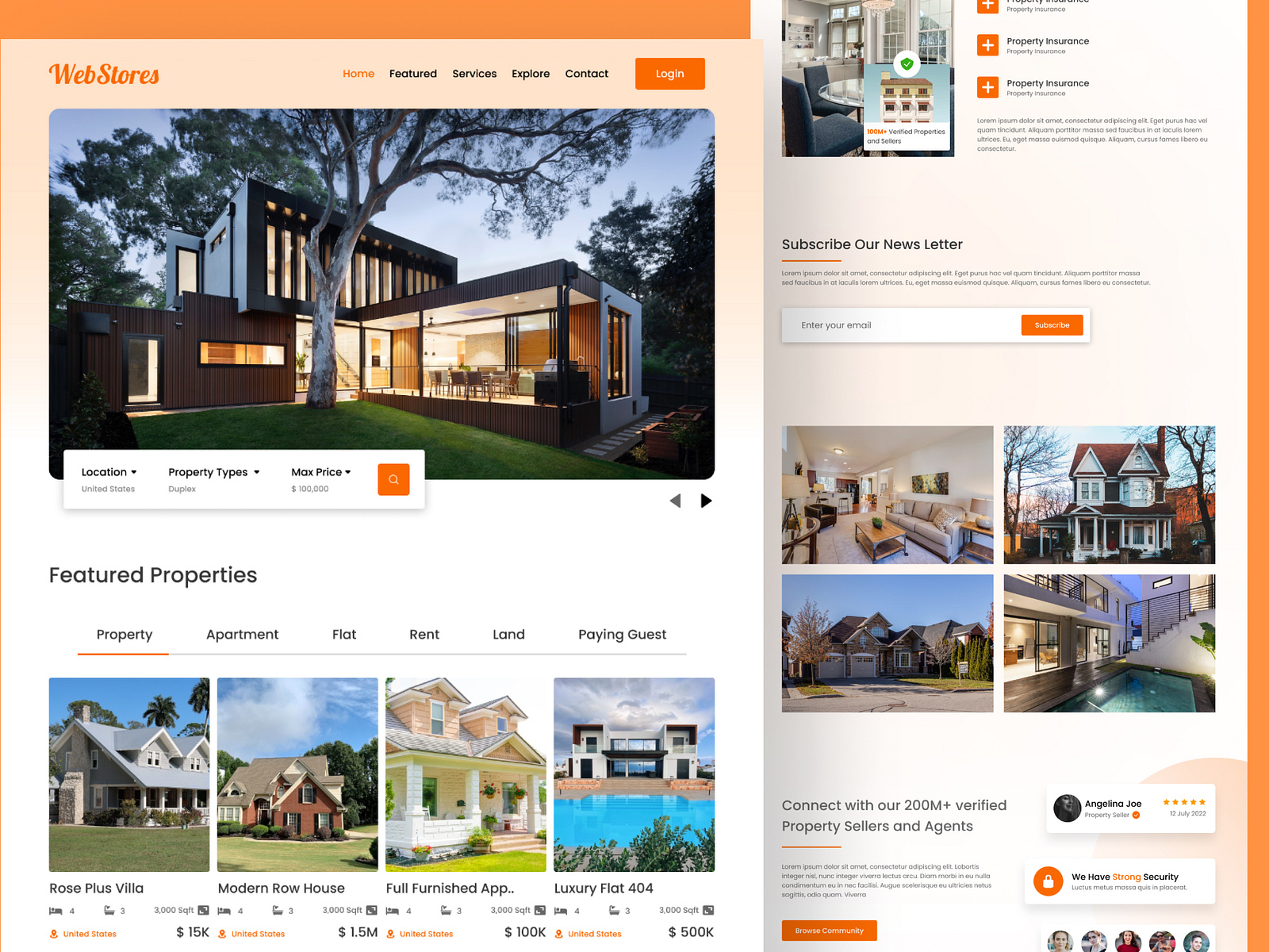REAL ESTATE WEB LANDING PAGE DESIGN by Awesh Choudhary on Dribbble