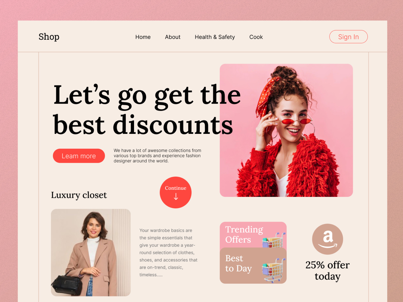 MODERN HEADER DESIGN. by Jahedul for Tophats on Dribbble