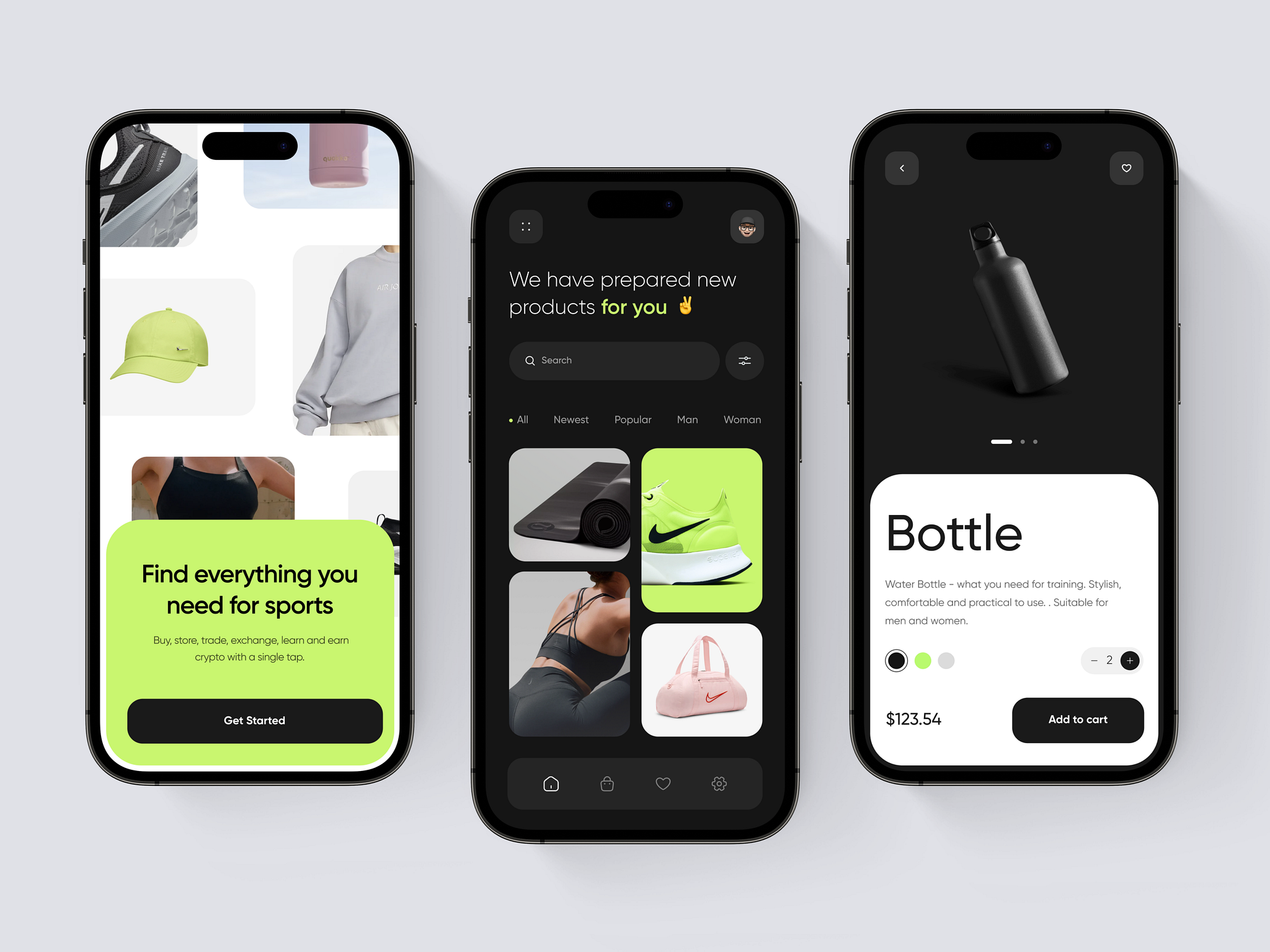 Sports Gear - eCommerce mobile application design by Outcrowd on Dribbble