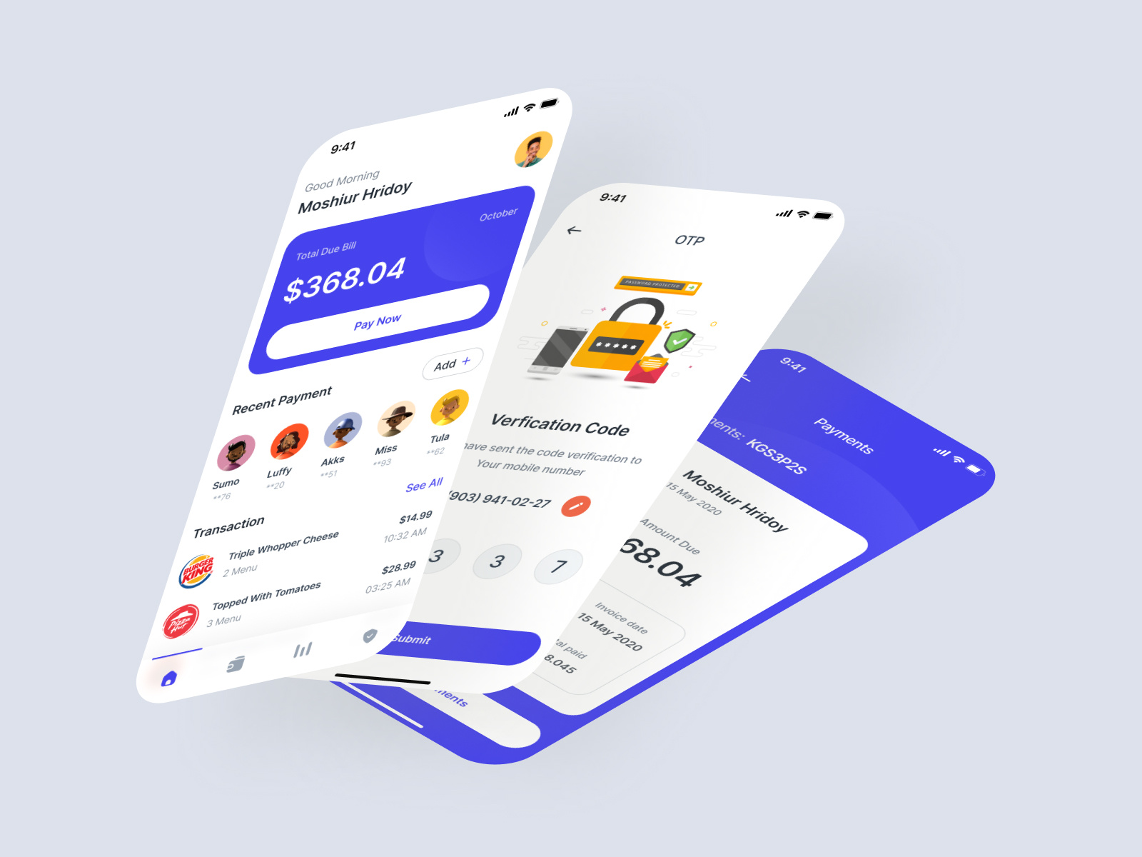 Payment Mobile App Design by Md Salah Uddin on Dribbble