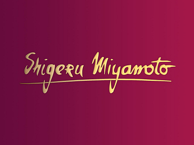Logo Shigeru Miyamoto by Wizfizz - Violette Zerovec on Dribbble