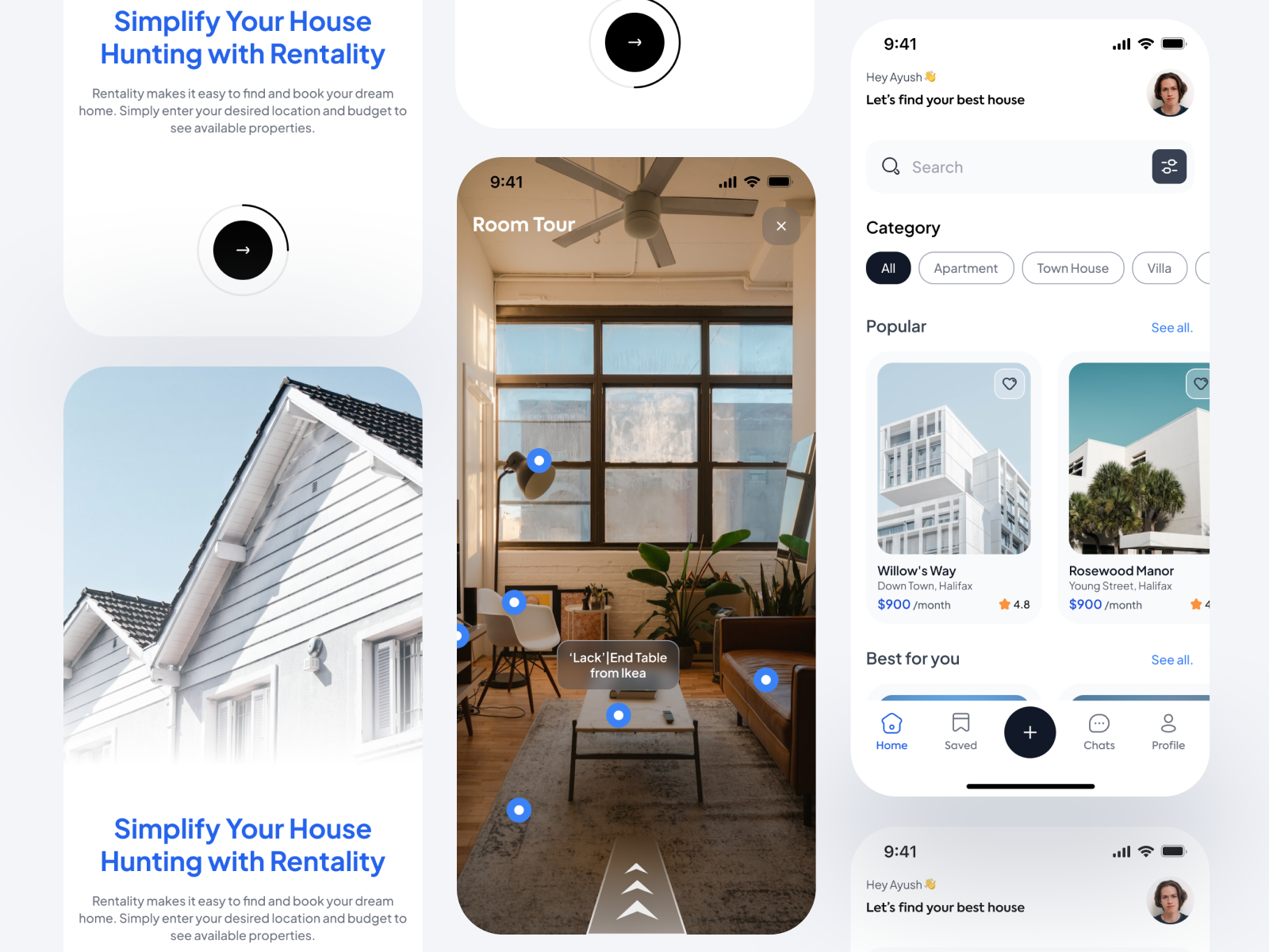 Rentality - AR Home Rental App UI by Ayush Lagun on Dribbble