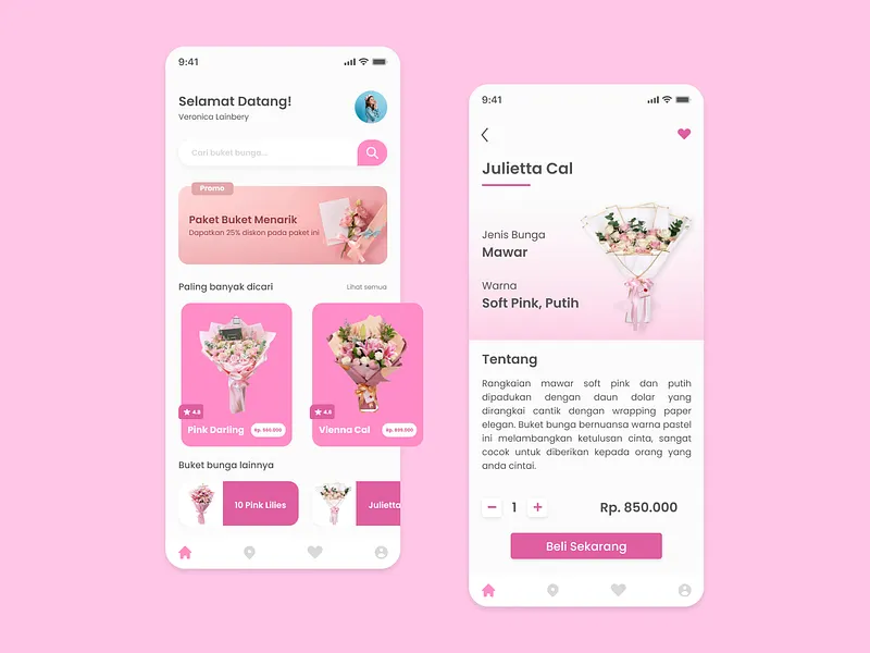 Bouquet Store Mobile App designs, themes, templates and downloadable ...
