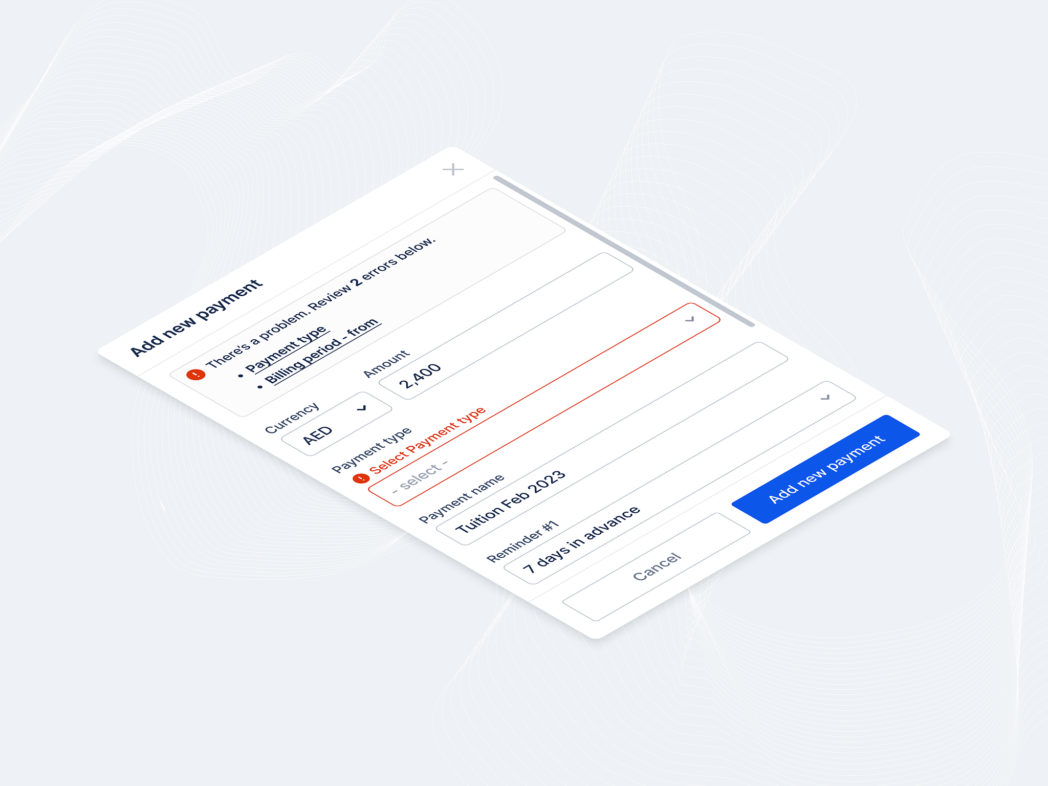 Dialog form and validation patterns by Peter Grochowski on Dribbble