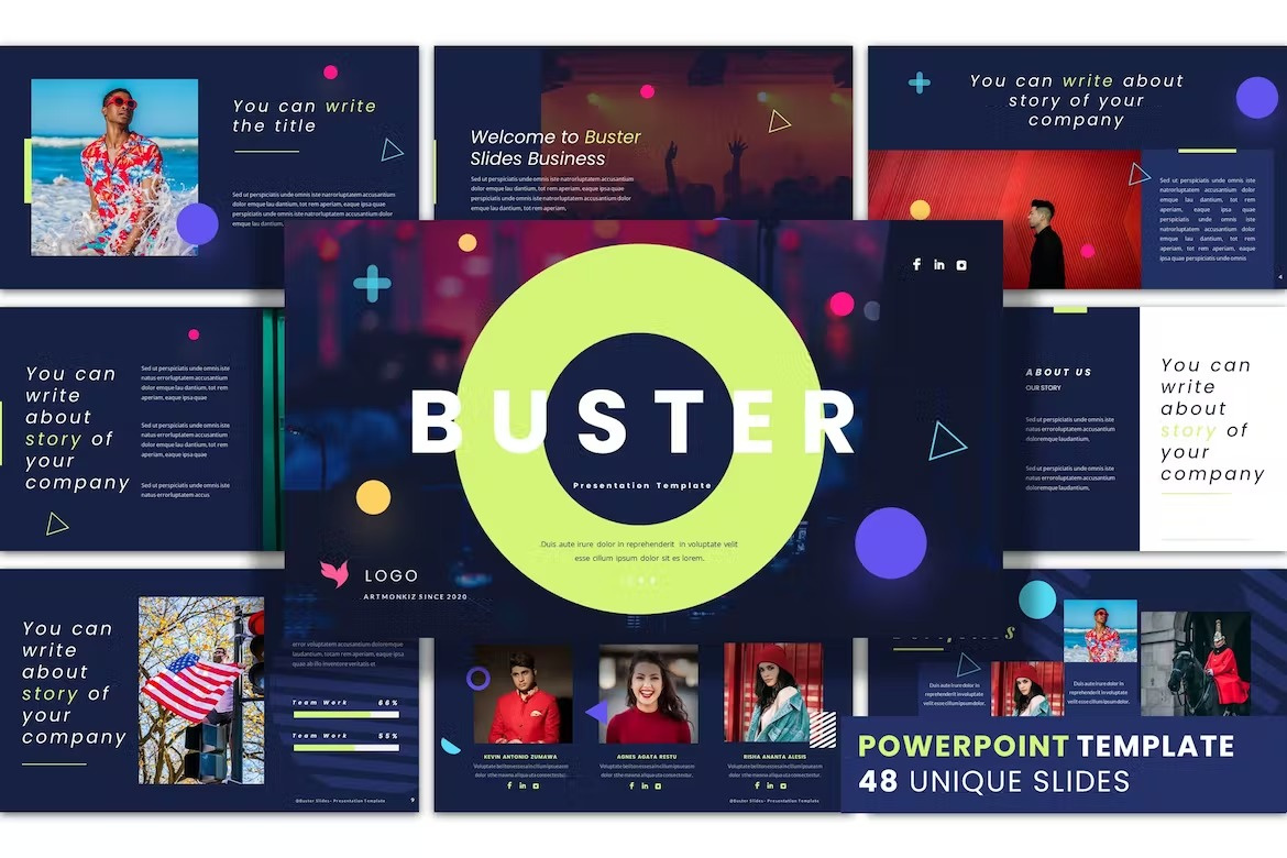 Buster Multipurpose Template by Klit Vogli on Dribbble