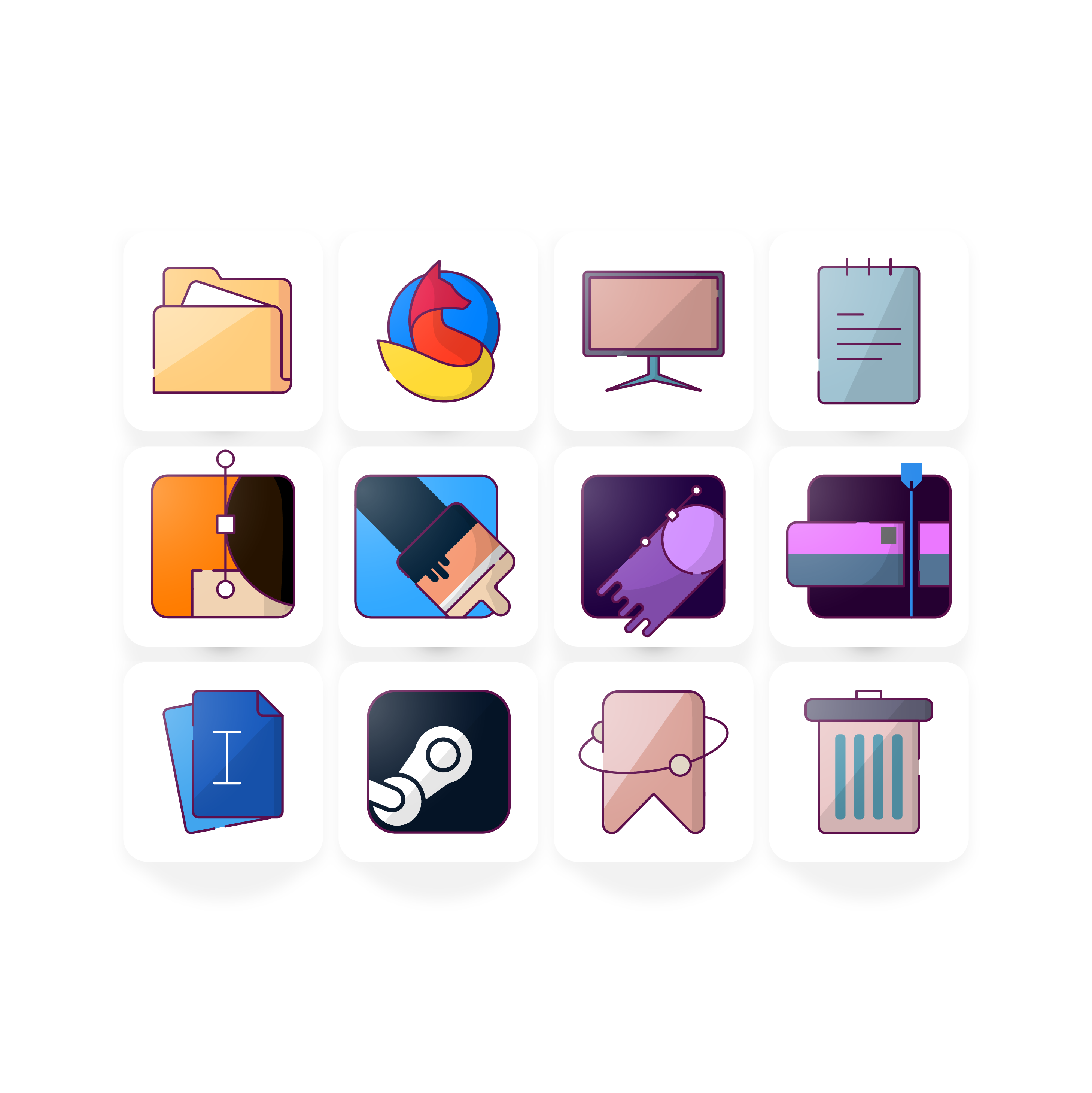 Windows app icons by Abhimanyu on Dribbble
