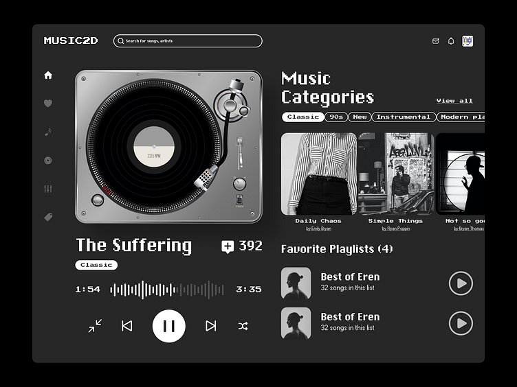 Music Player Web Landing Page by lazy kar for LazyInterface UI UX Team on Dribbble