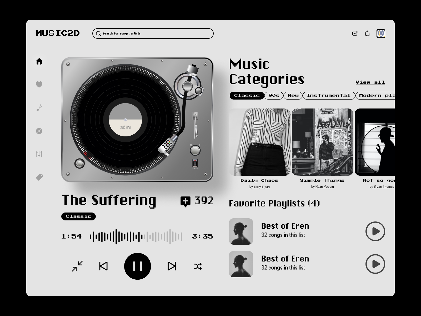 Music Player Web Landing Page by lazy kar for LazyInterface UI UX Team ...