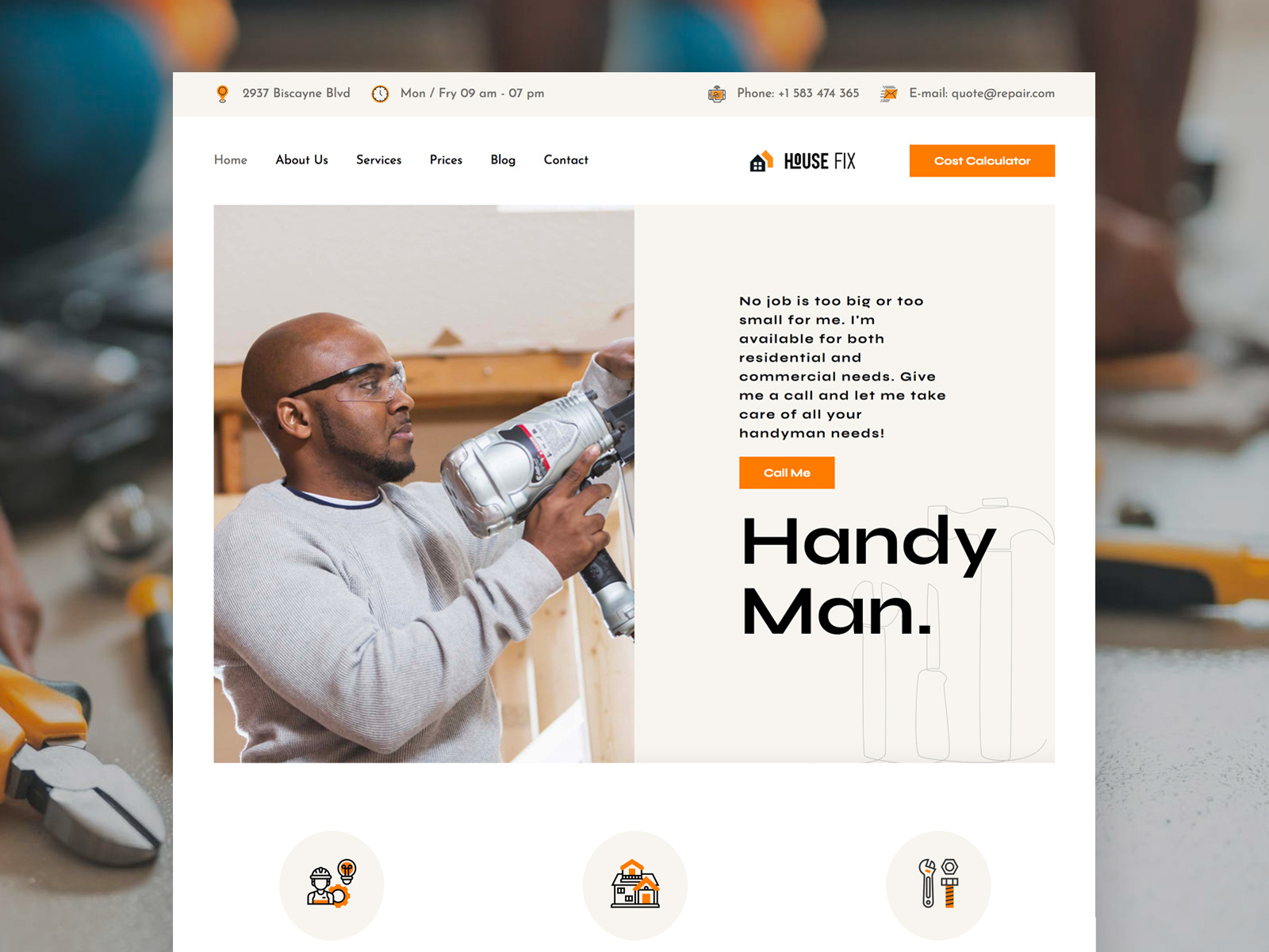 Handyman WordPress Theme by NicDark Themes on Dribbble