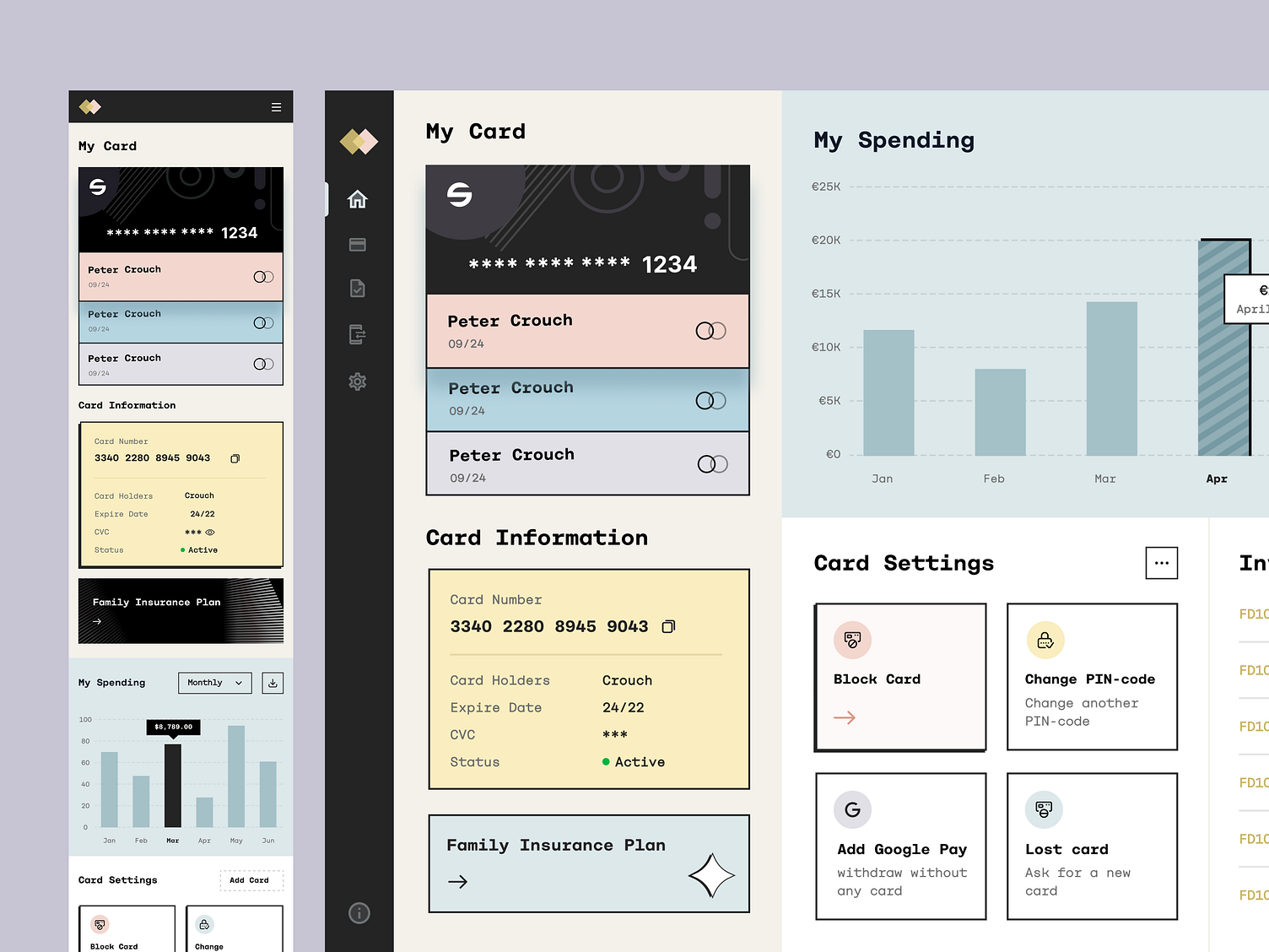 Fintech Card Management Dashboard by Musemind SaaS for Musemind UI/UX ...