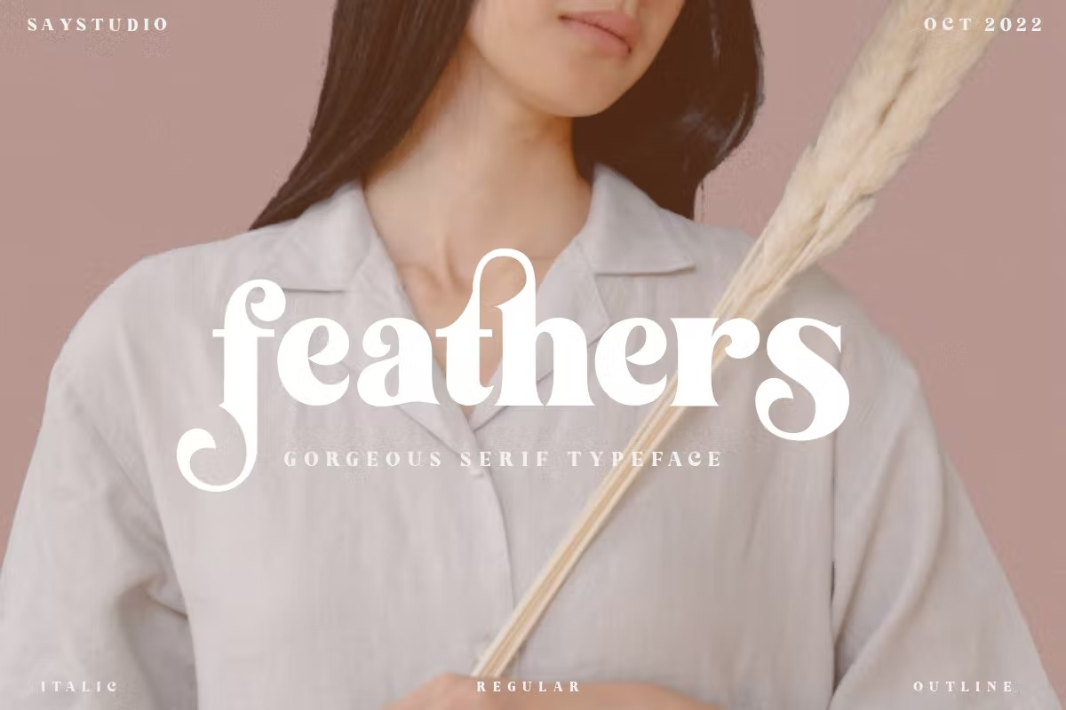 Feathers Font by Richarde Leei on Dribbble