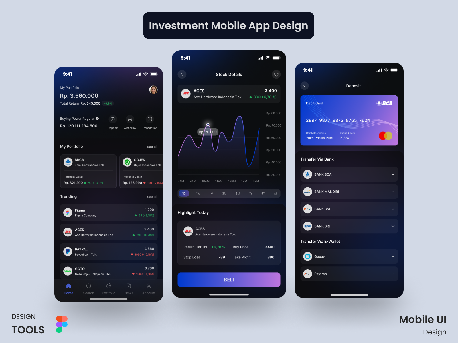 Investment Mobile App Design by yuke prisilia on Dribbble