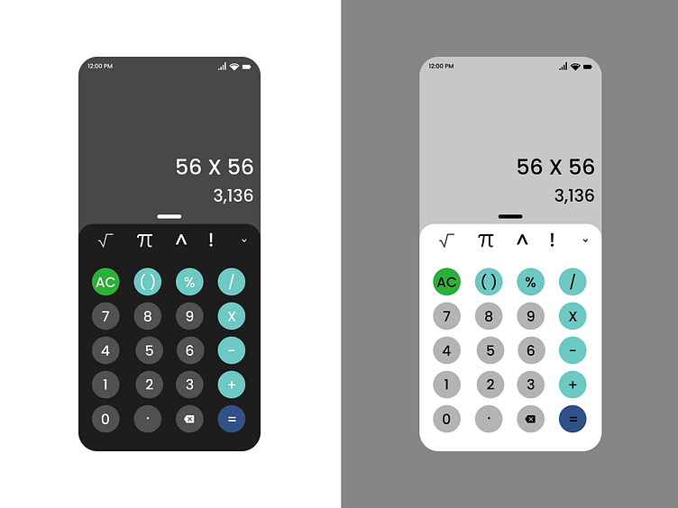 Calculator UI by Julius Alvin on Dribbble