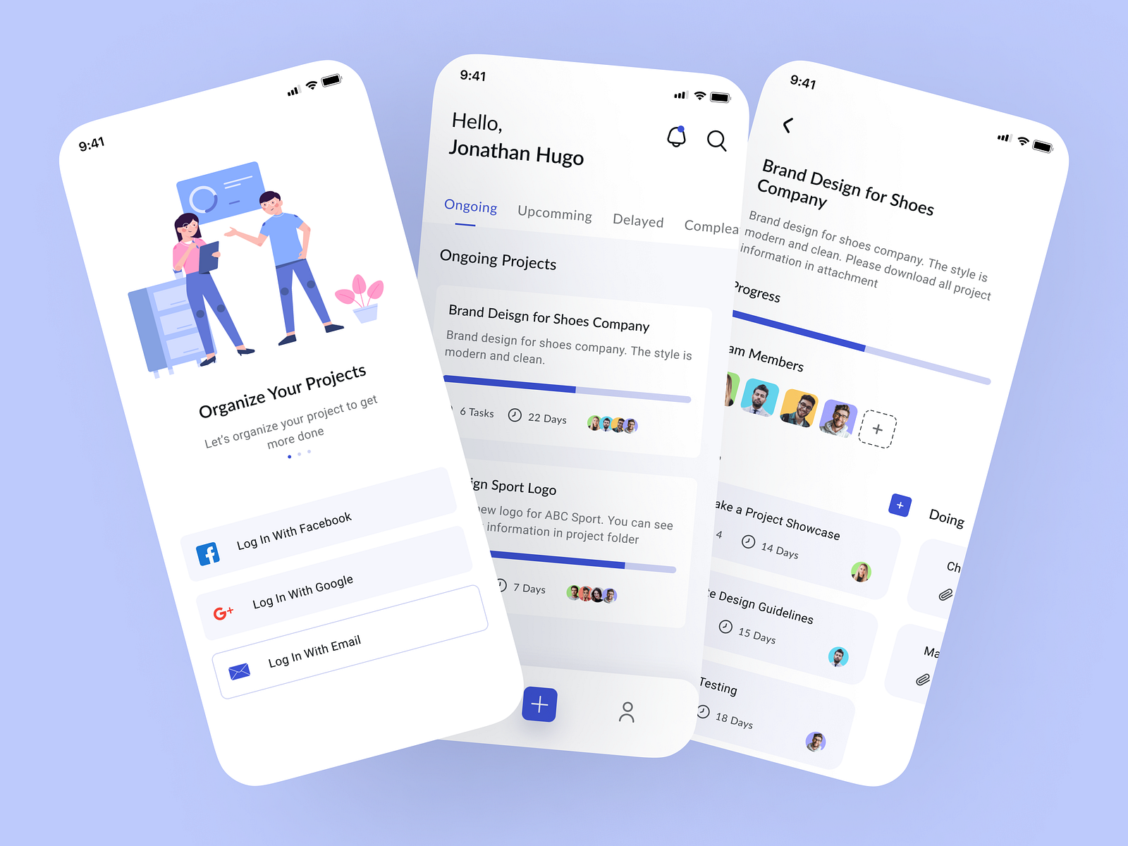 Project Management App Design - UI by Juan Enrico on Dribbble