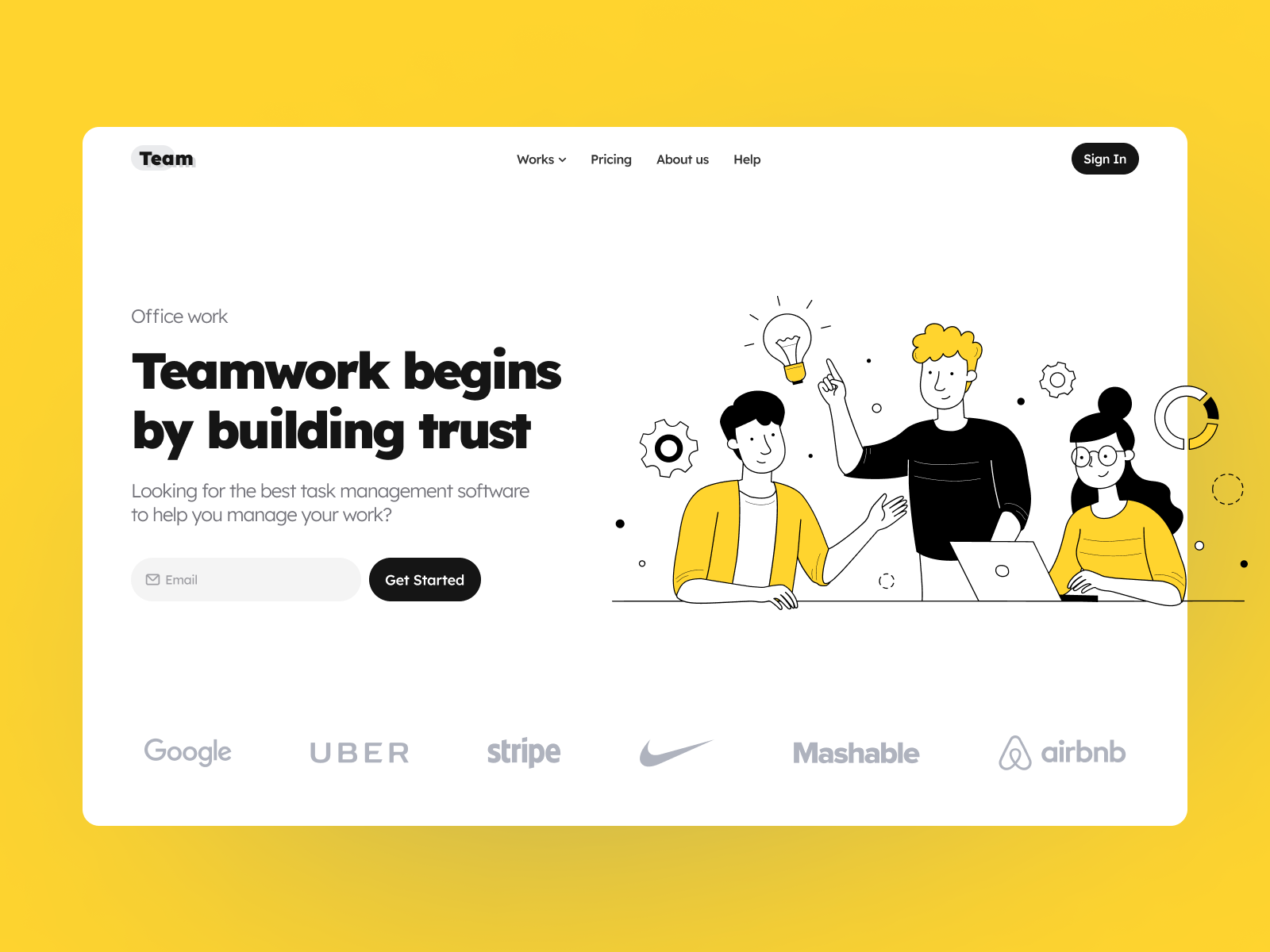 Teamwork team management website landing page desing. by Md Yeasin ...