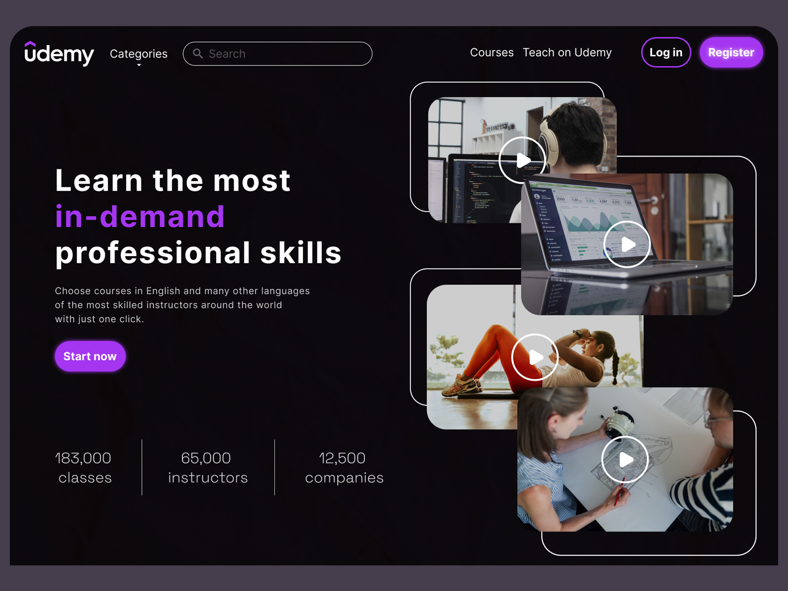 Udemy Landing Page Redesign by Facundo Verón on Dribbble