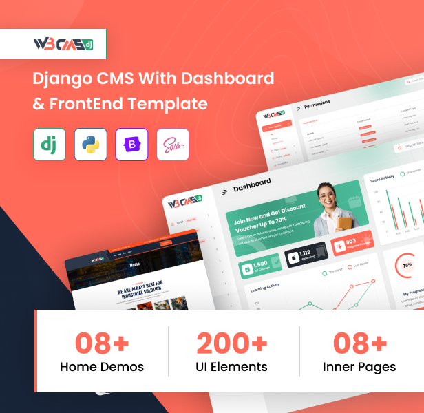 W3CMS - Pre-Build Django CMS Admin + Frontend by Rahul Dev Sharma on Dribbble
