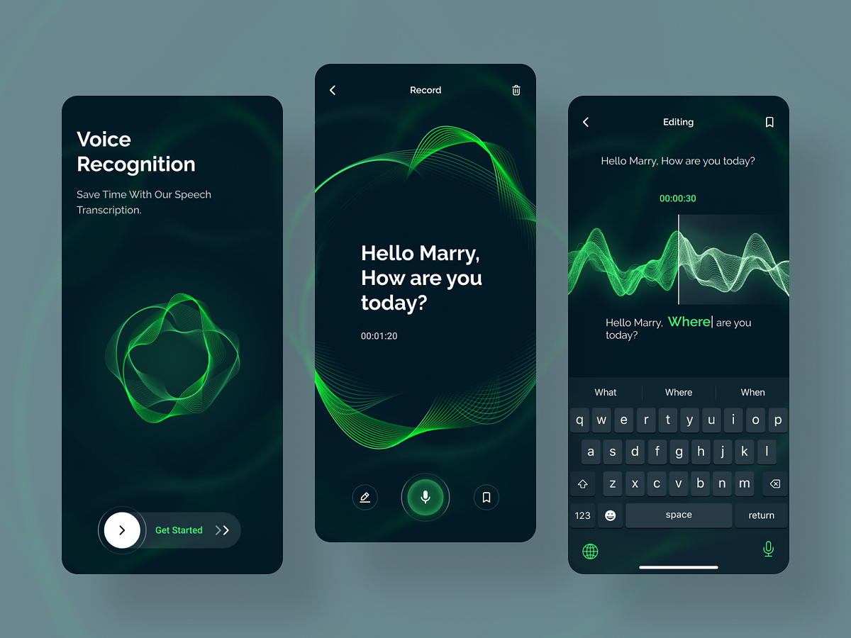 Smart Voice Recognition App by MQoS UI/UX for MultiQoS on Dribbble