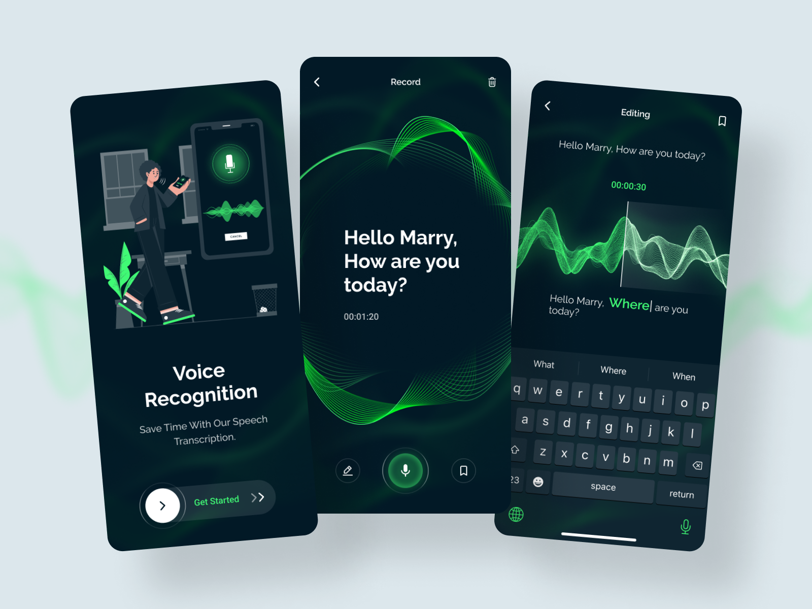 Smart Voice Recognition App by MQoS UI/UX for MultiQoS on Dribbble