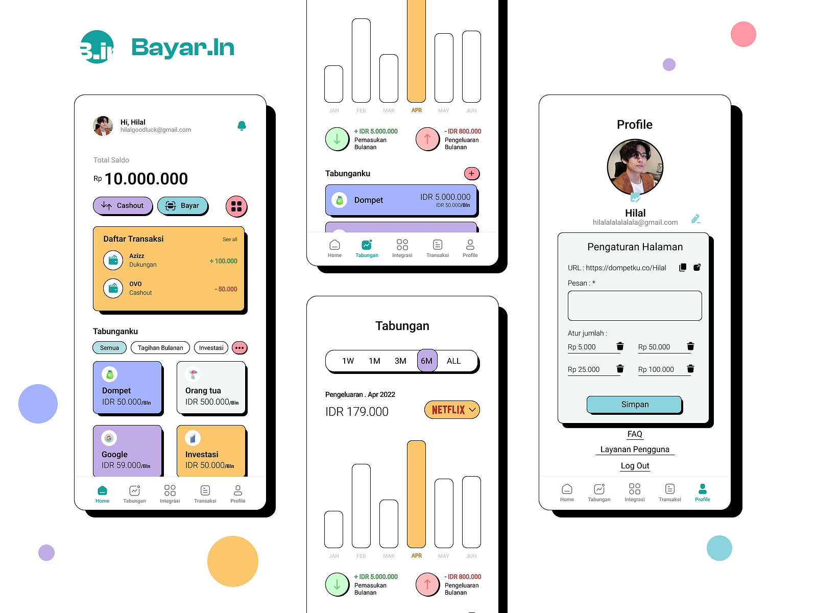 Bayar.In - UI Design Mobile App by Rifqi Hilal on Dribbble