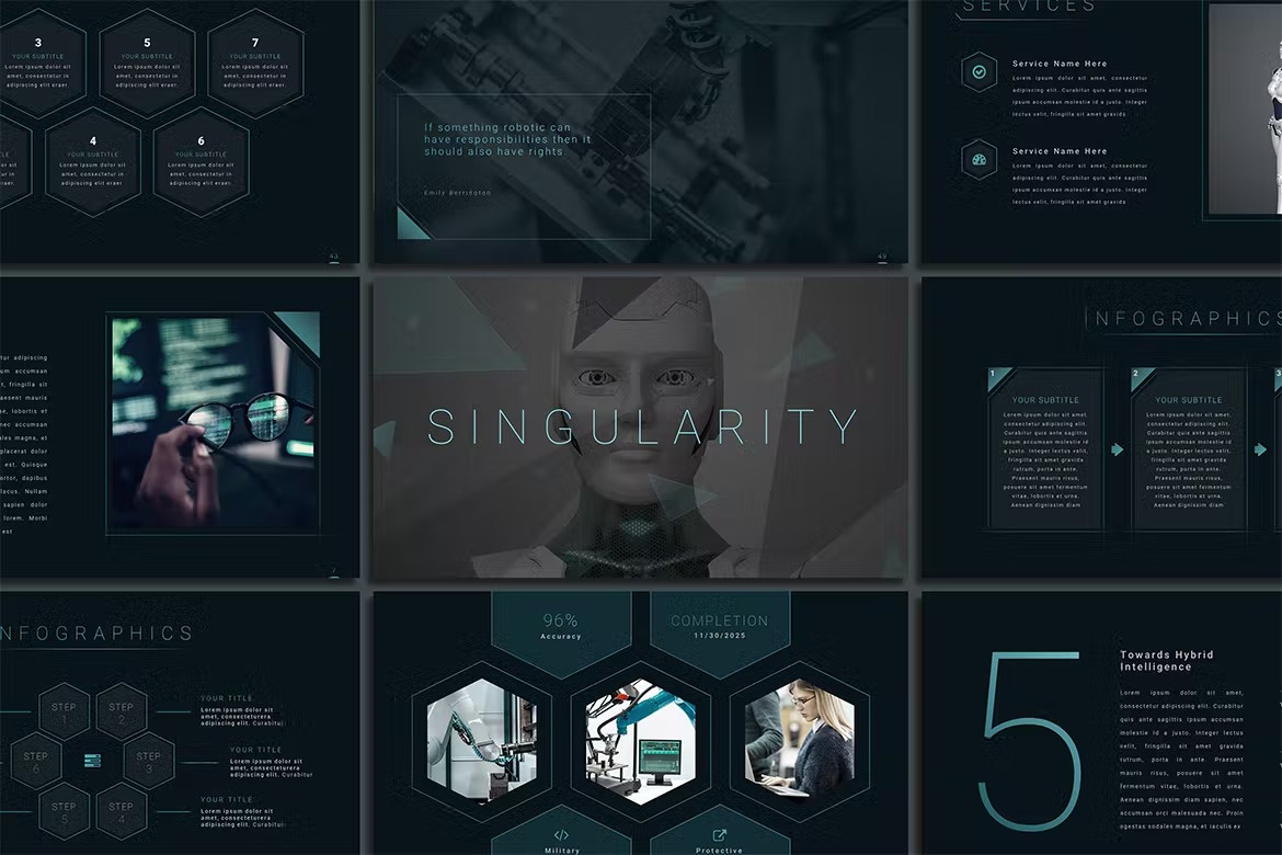 Singularity - Robotics PowerPoint Presentation by SlideMaster on Dribbble