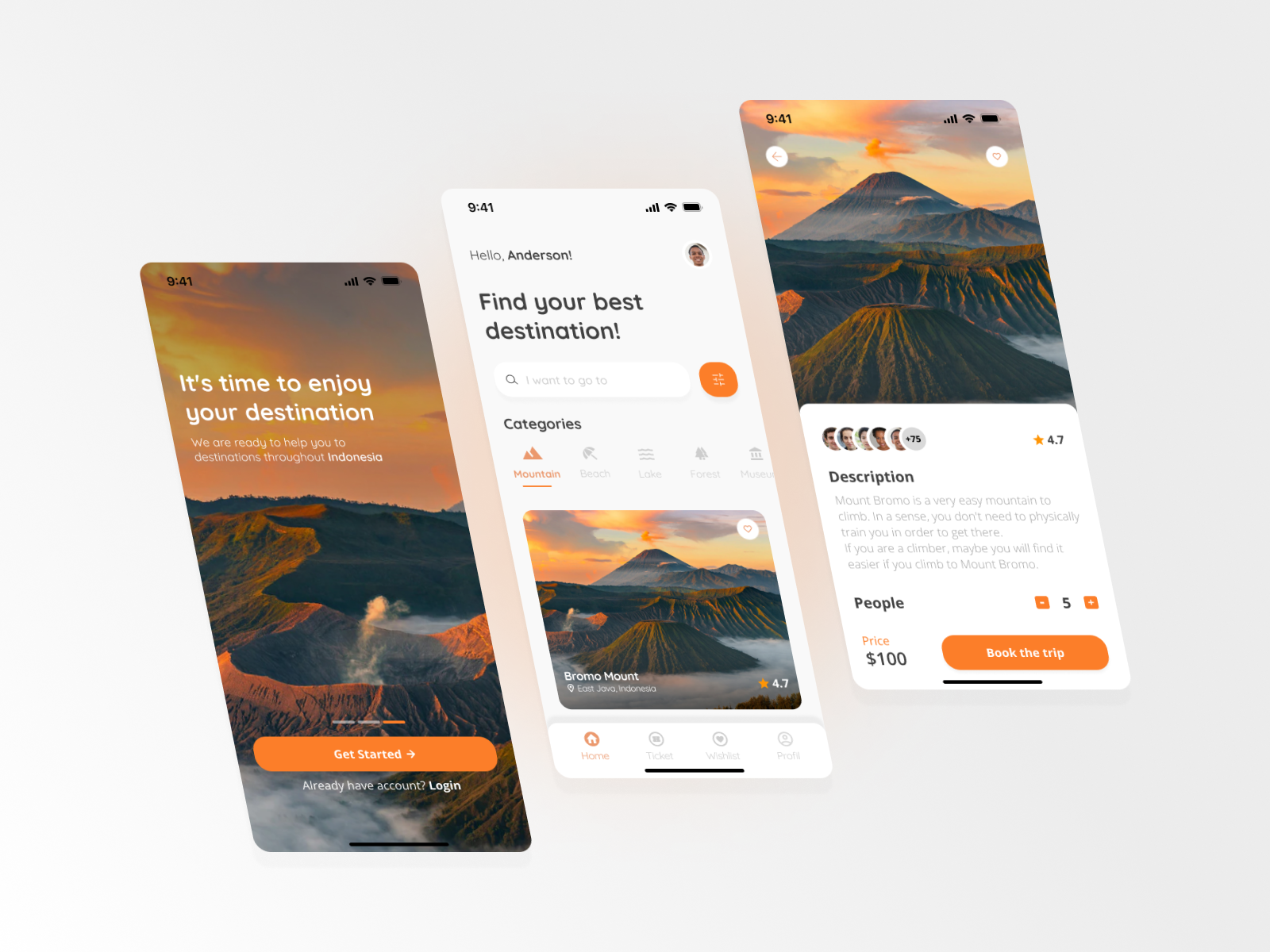 Destinations App Design | Mobile App Design by Dhanny Yoga Sukmawan ...