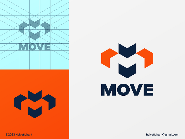 Move - logo design concept by Helvetiphant™ on Dribbble
