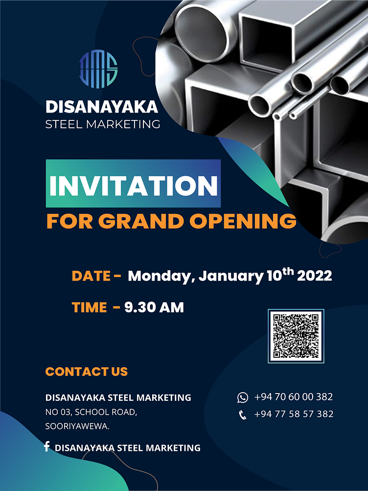 Disanayaka Steel Marketing - Invitation Card by Adeesha Uddeeptha on Dribbble