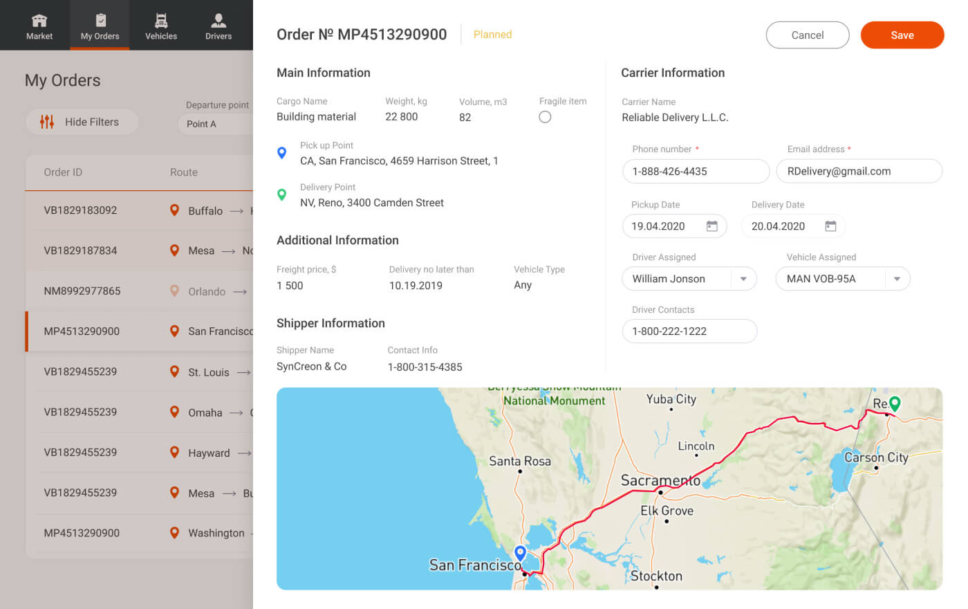 Online Logistics Platform for Carriers and Shippers by XB Software on ...