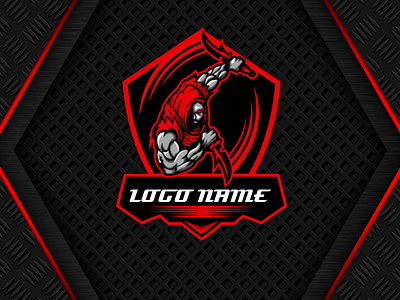 dagger man e sports team mascot logo design by Raselmahmud on Dribbble