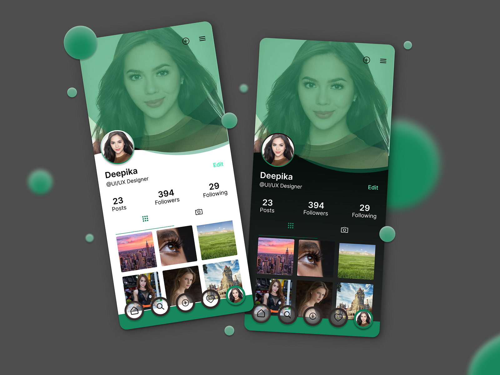 Daily UI Day 6 - Profile Page Design by Deepika Sharma on Dribbble