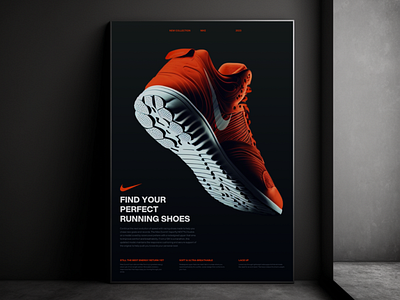 NIke sneakers poster design by Yakiv Serebrianskyi on Dribbble