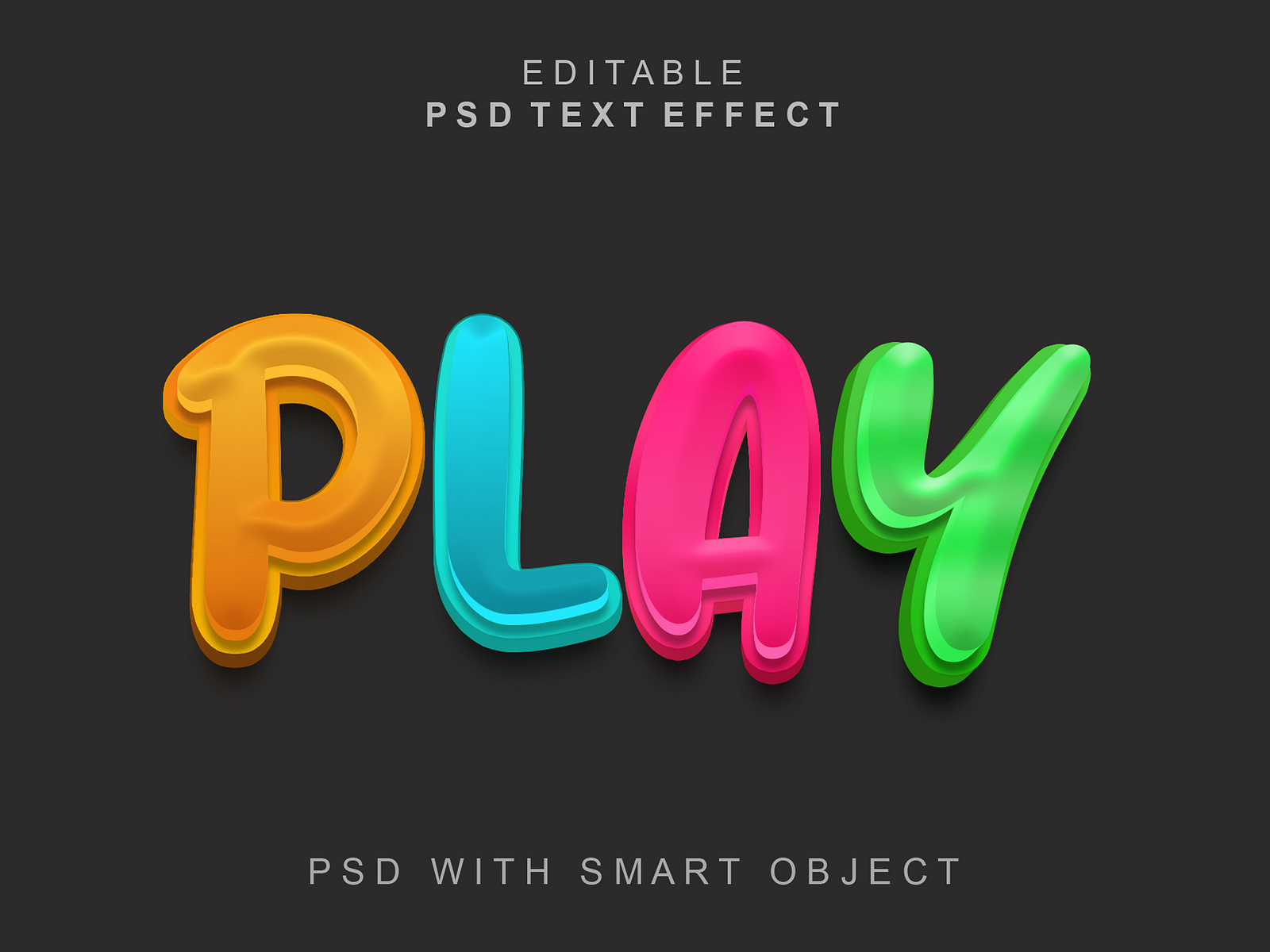 Play 3d text effect by Abdul Majid on Dribbble