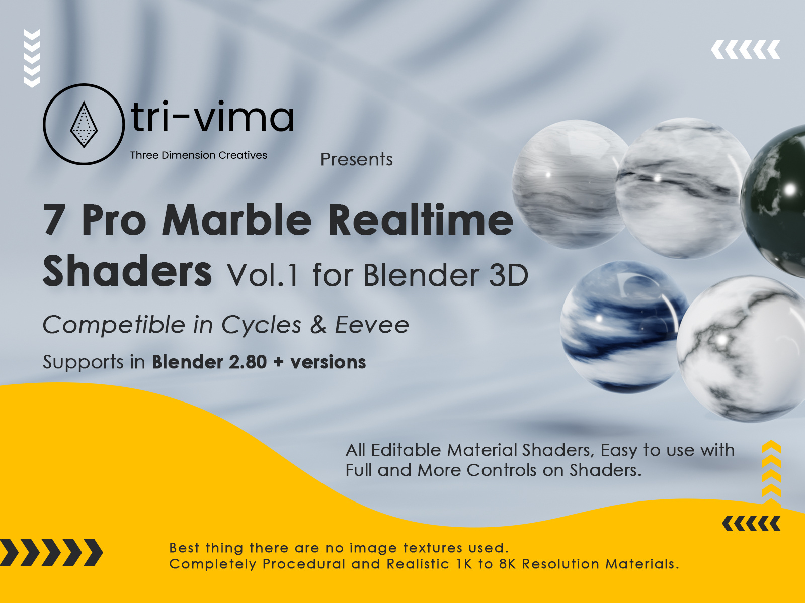 7 Pro Marble Realtime Shaders Vol.01 for Blender 3D by tri-vima on Dribbble