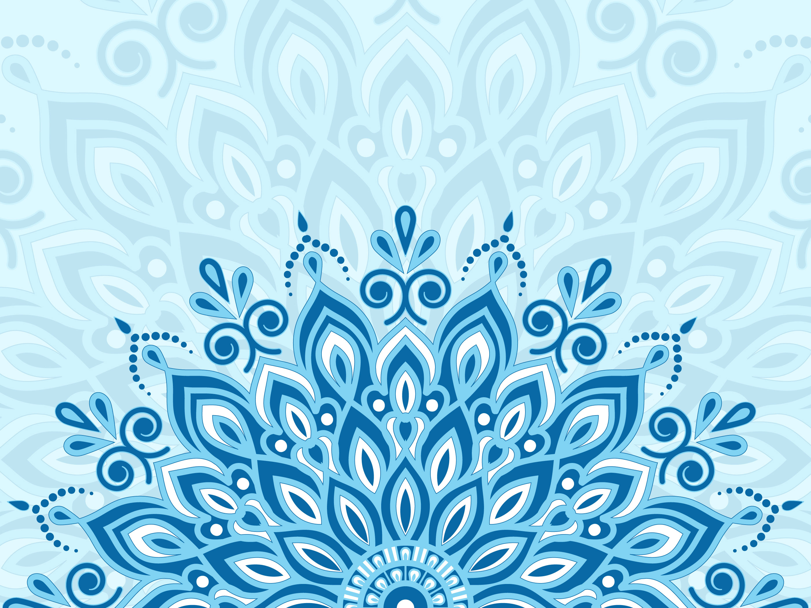 Blue mandala art by Maliha Momotaz on Dribbble