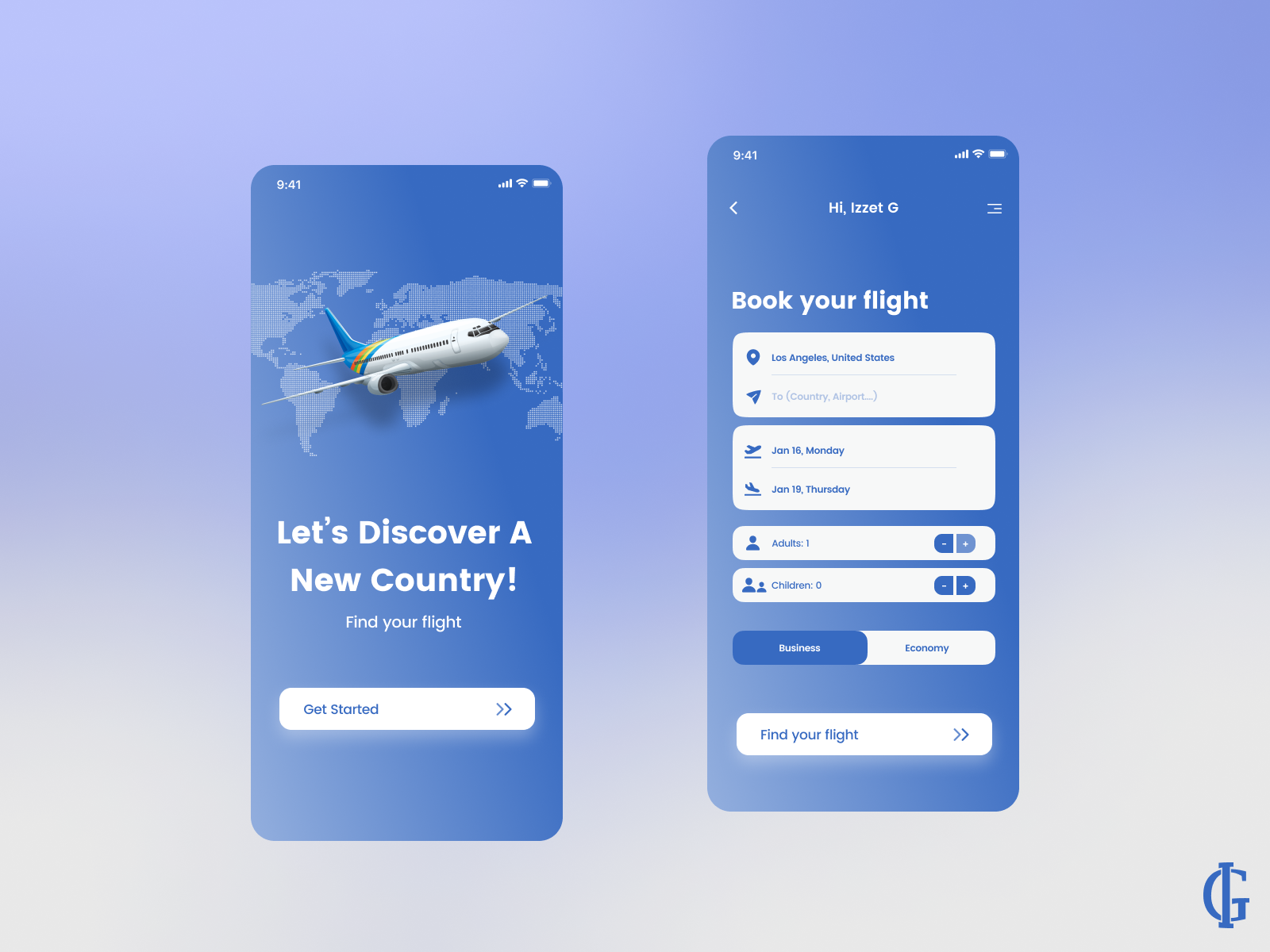 Flight Booking App | UI/UX design by Izzet on Dribbble