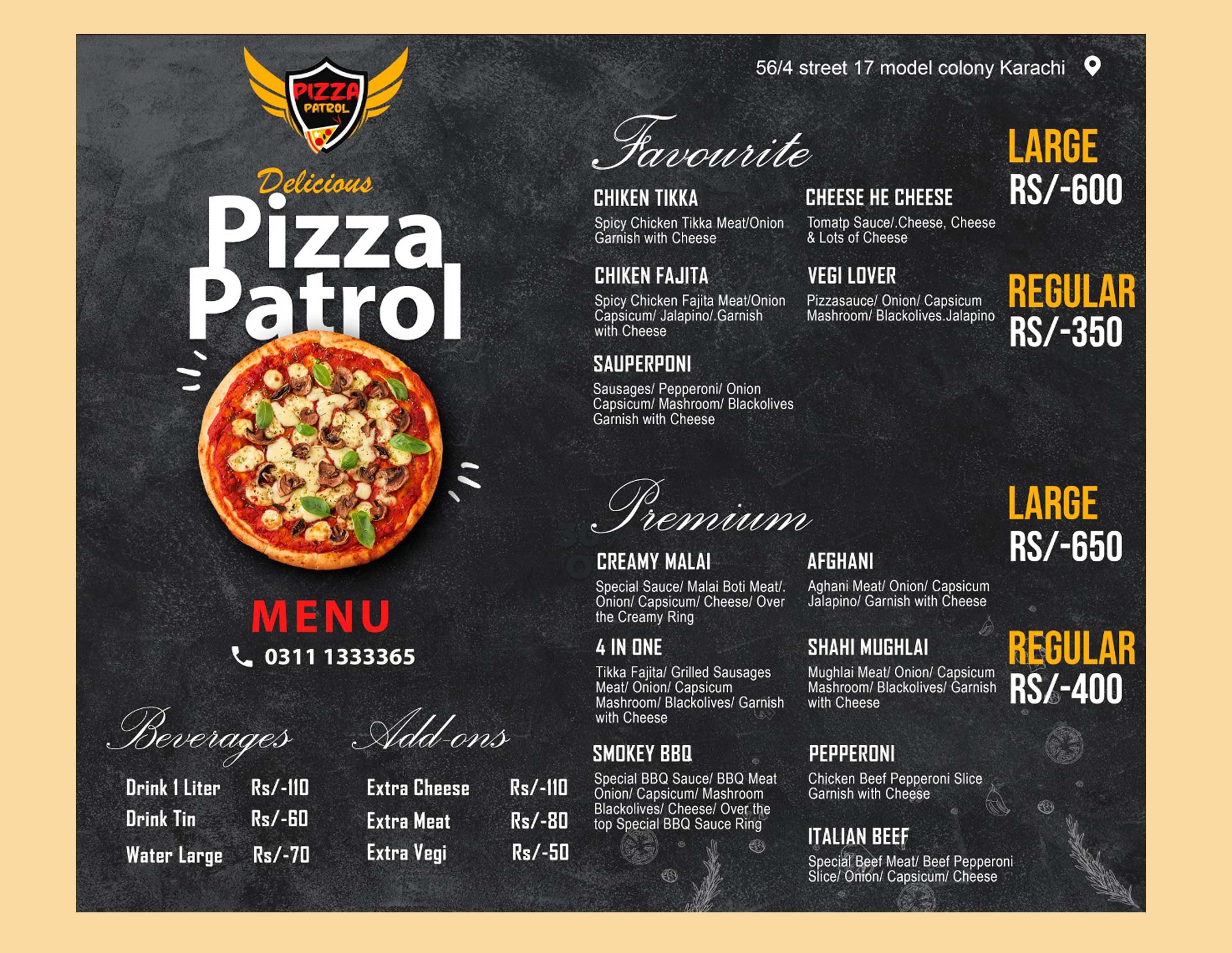 Pizza Patrol | Pizza Menu by Muskan Rizvi on Dribbble