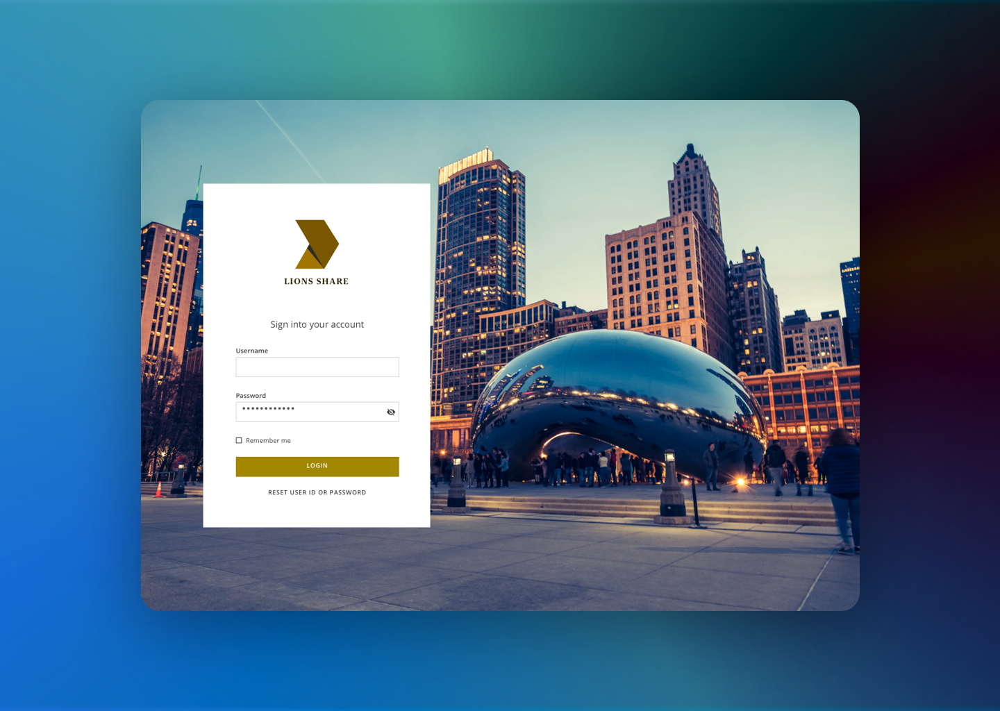 Login screen for bank by Kate Darmody on Dribbble