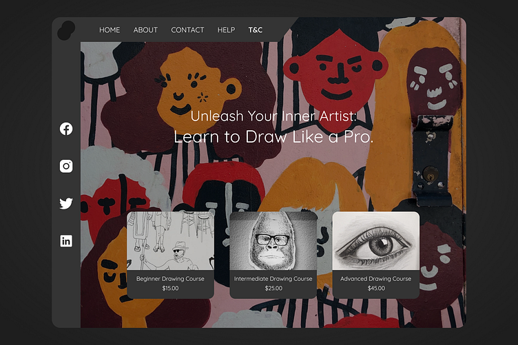 Learn to draw - Landing Page Design by Samuel Ernst on Dribbble